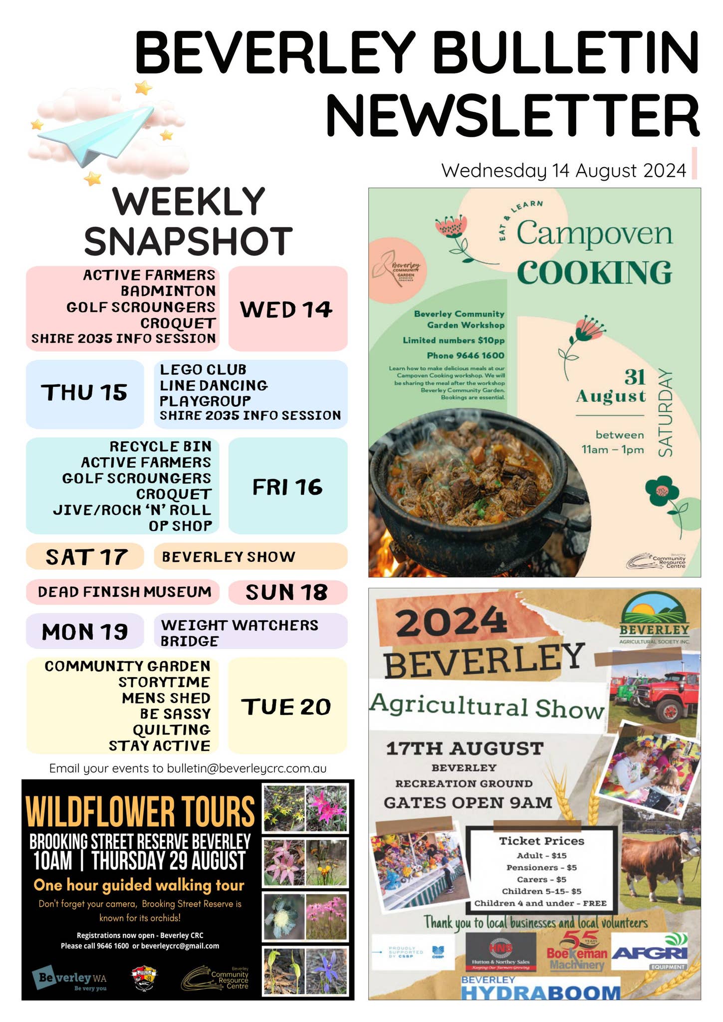 Beverley Bulletin Newsletter 14 August 2024 by BeverleyCRC - Issuu