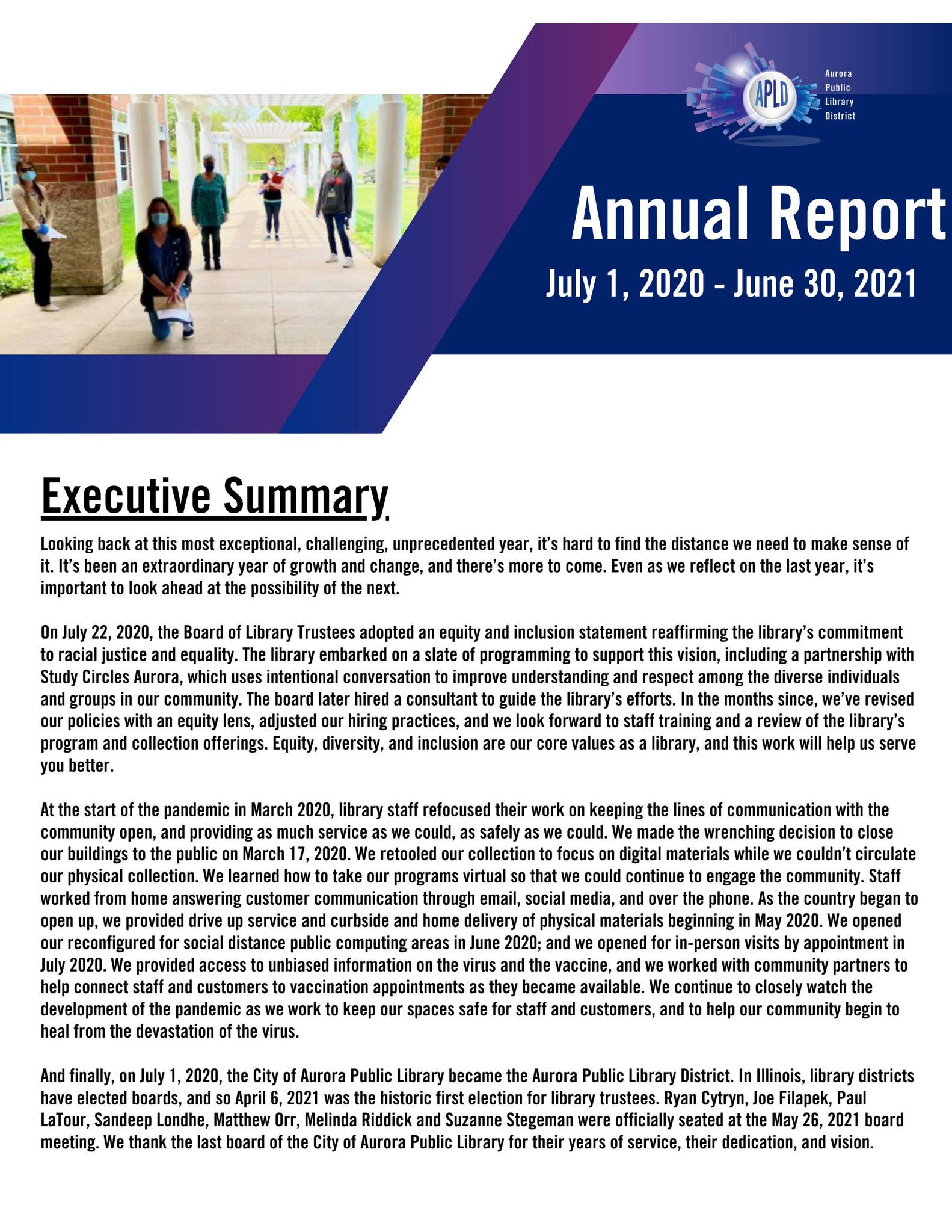 2020-2021 Annual Report by Aurora Public Library District, IL - Issuu