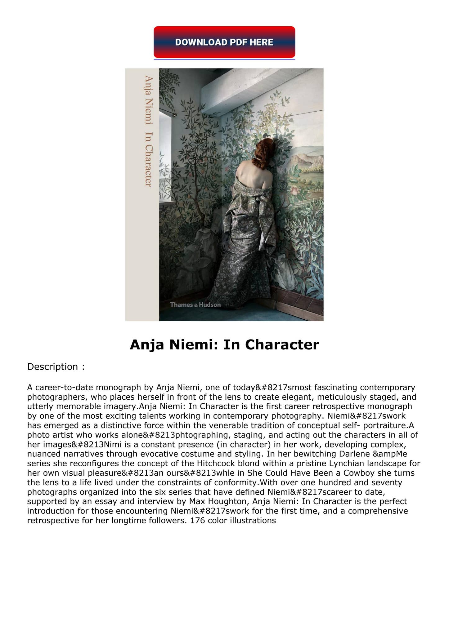 DOWNLOAD [PDF] Anja Niemi: In Character by kyndallmcguireas - Issuu