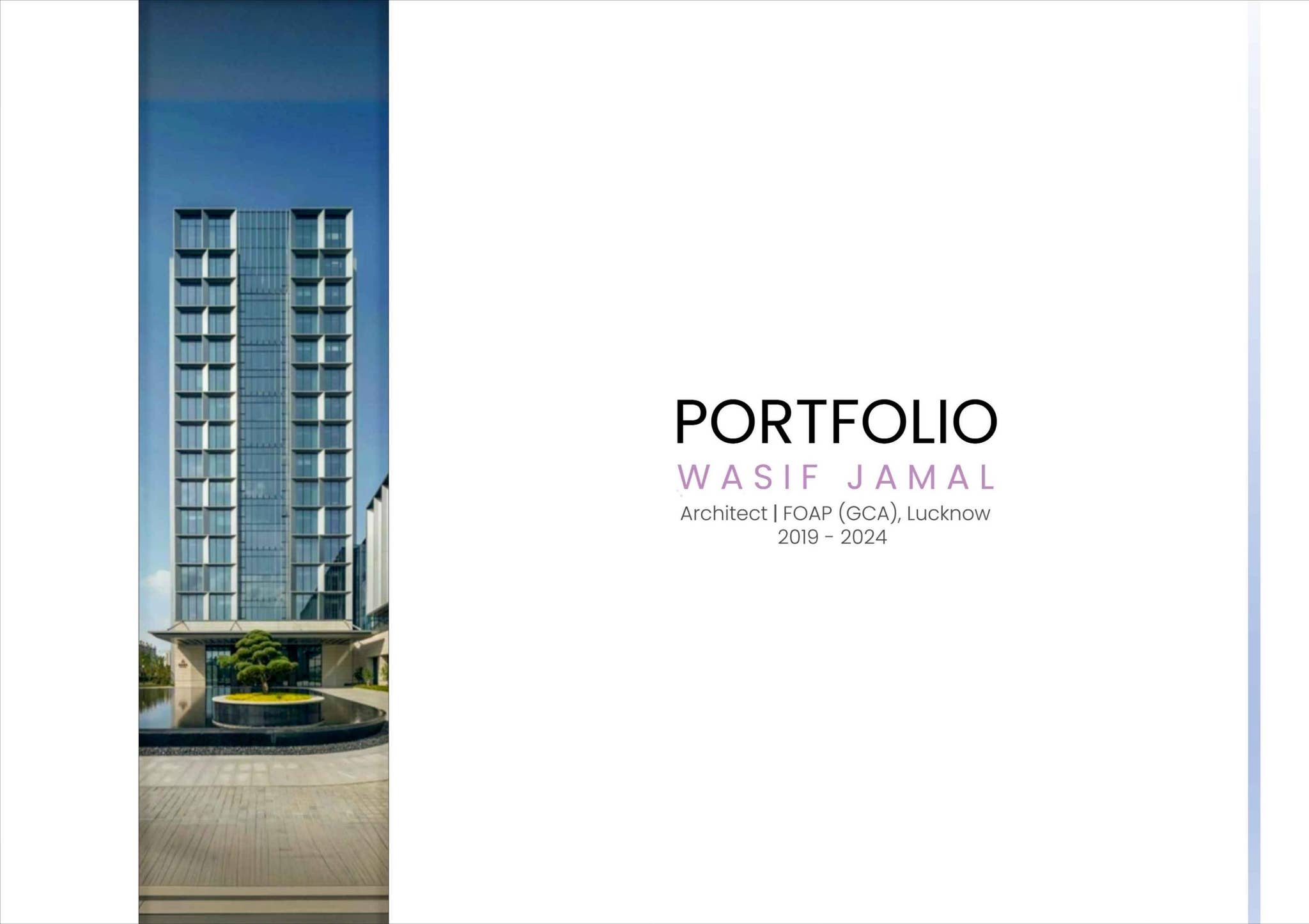 Architecture Portfolio - Wasif Jamal. Architect 2019-2024 Batch ( FOAP ...