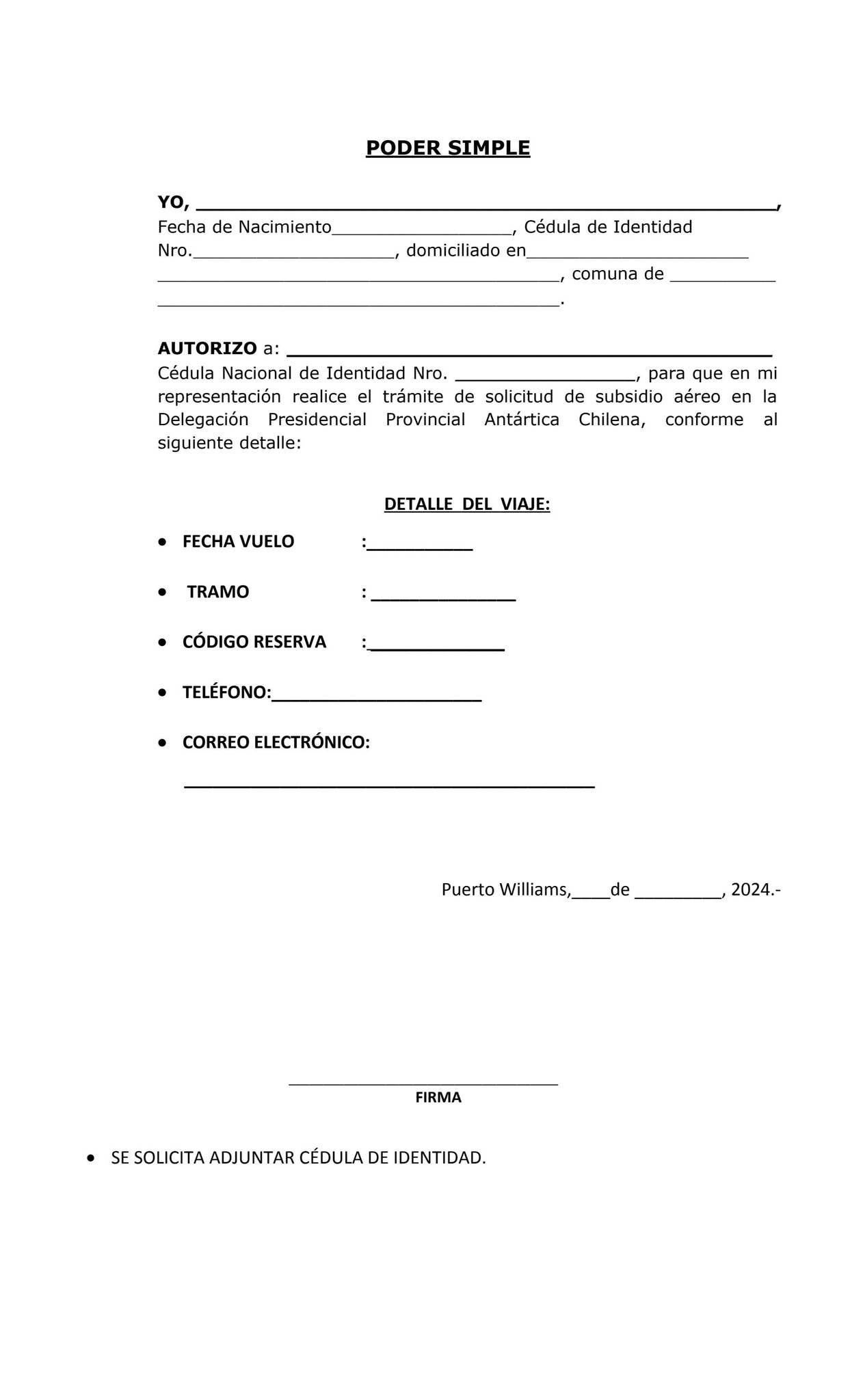 Modelo de Poder Simple 2024 by Delegación Presidencial Provincial ...