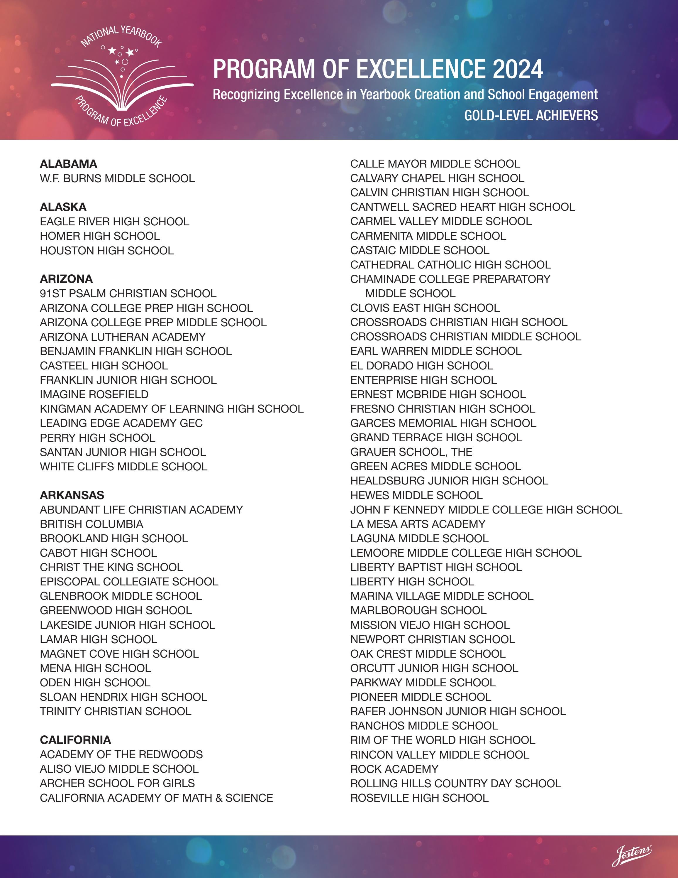 Jostens National Yearbook Program of Excellence 2024 by Jostens Yearbook - Issuu