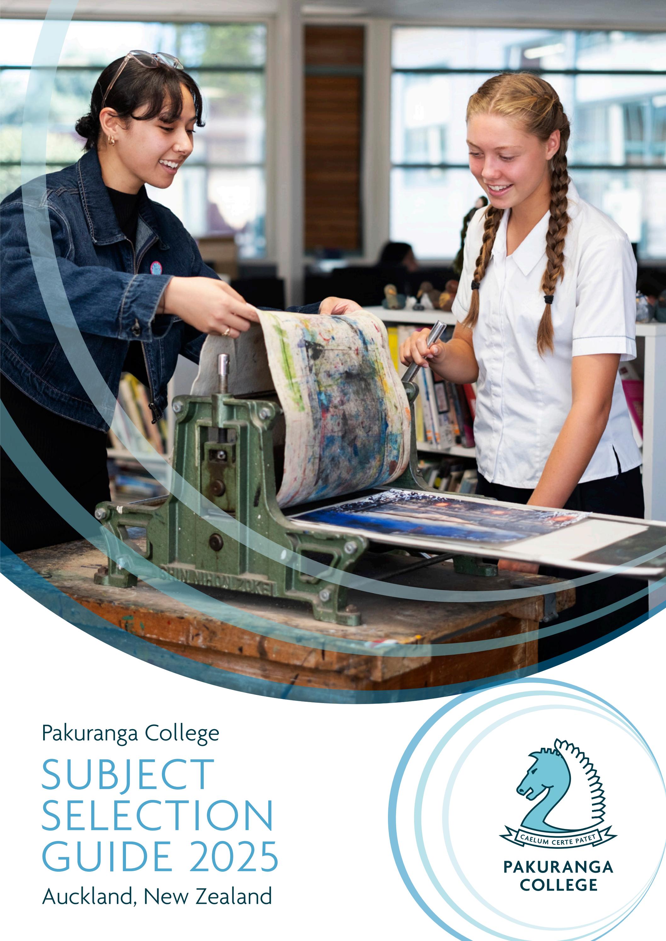 Pakuranga College Subject Selection 2025: International Students by ...