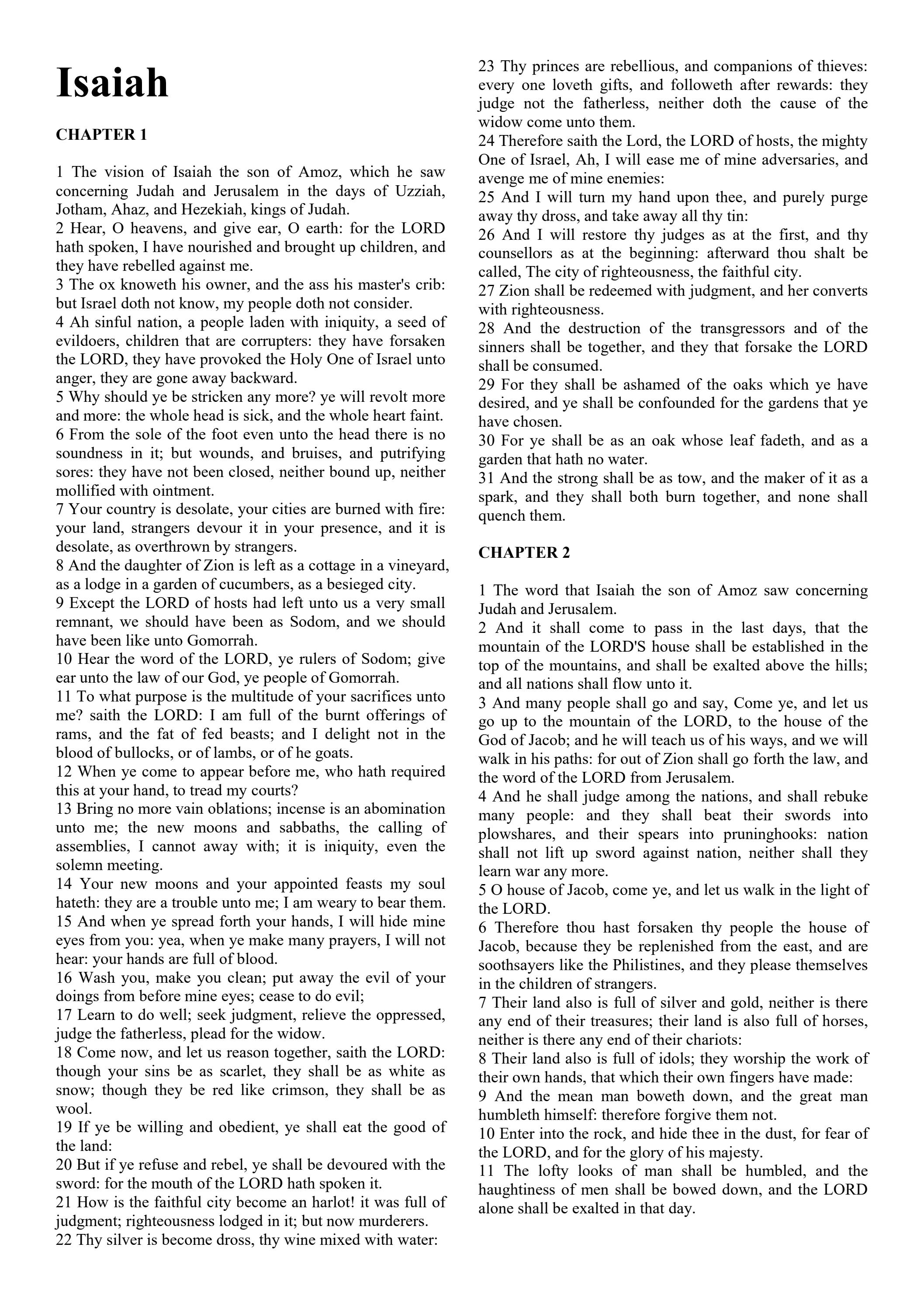 English - The Book of Prophet Isaiah by Filipino Tracts and Literature ...