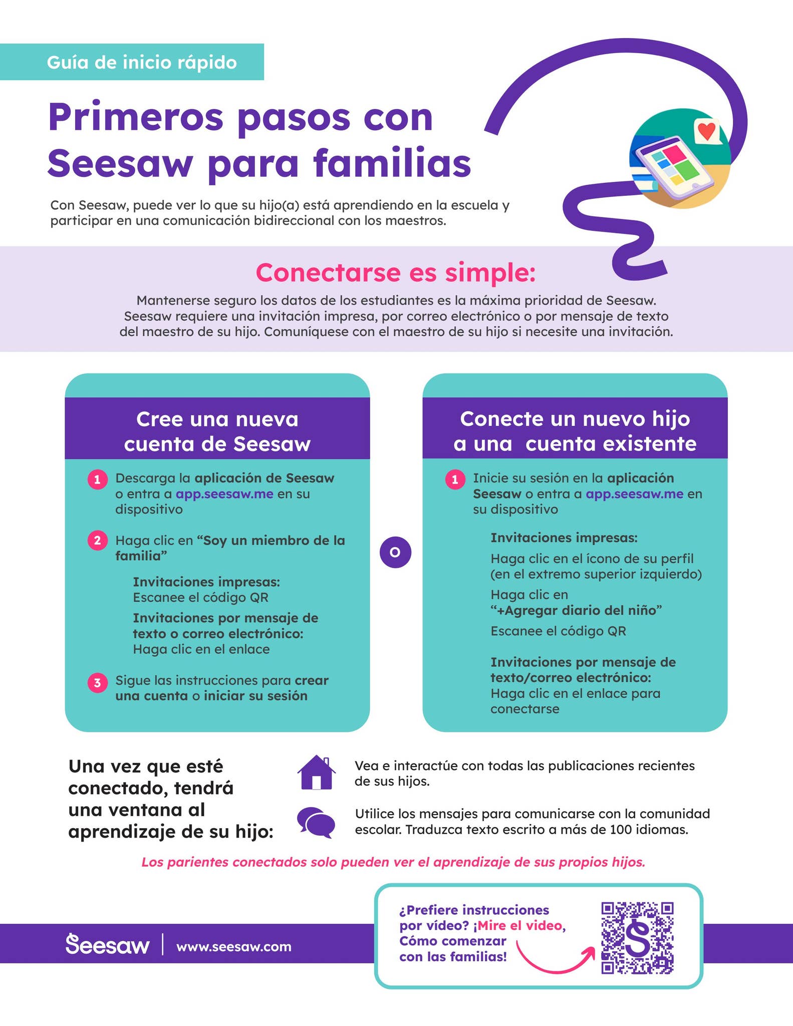 QSG: Getting Started with Seesaw for Families (Spanish) by ...