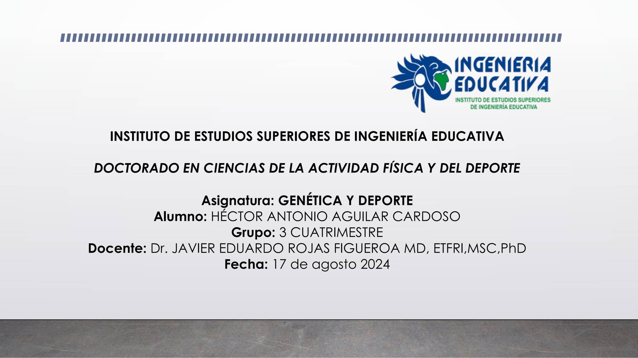 DR JAVIER EDUARDO ROJAS FIGUEROA/ HECTOR ANTONIO AGUILAR CARDOSO by ...
