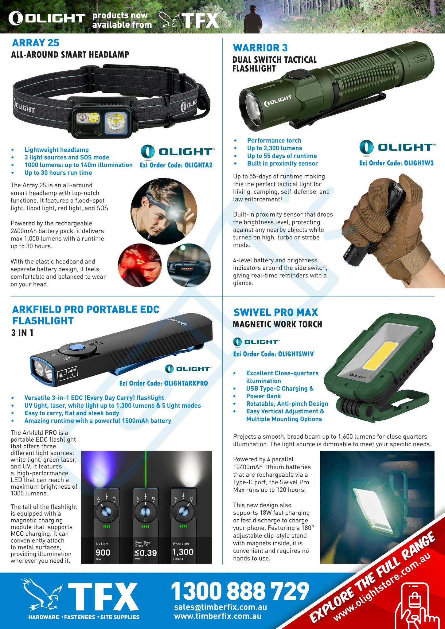 OLIGHT Torches TFX flyer March 2024 by TFX (Timberfix) - Issuu
