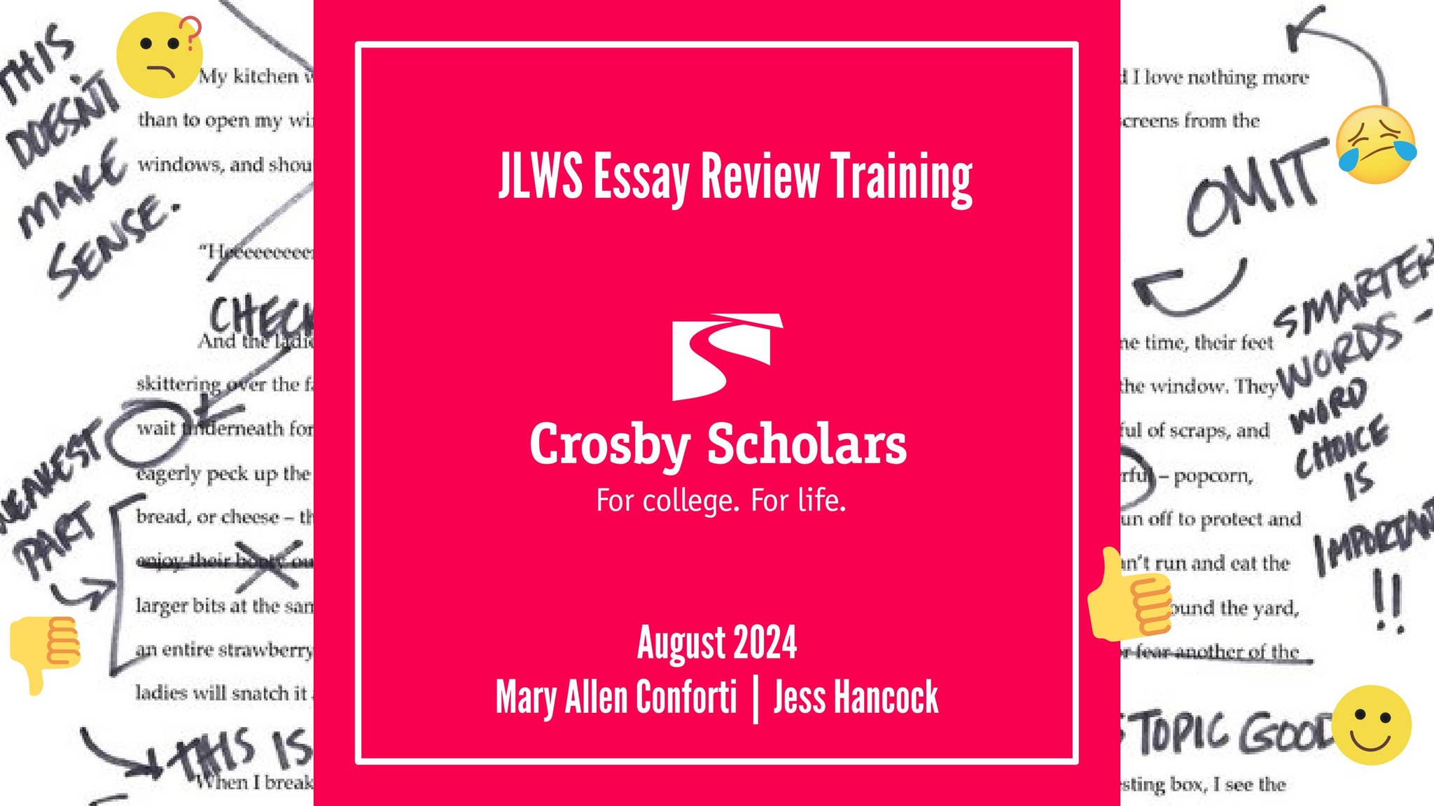 JLWS Essay Review Training 2024 by Crosby Scholars Community ...