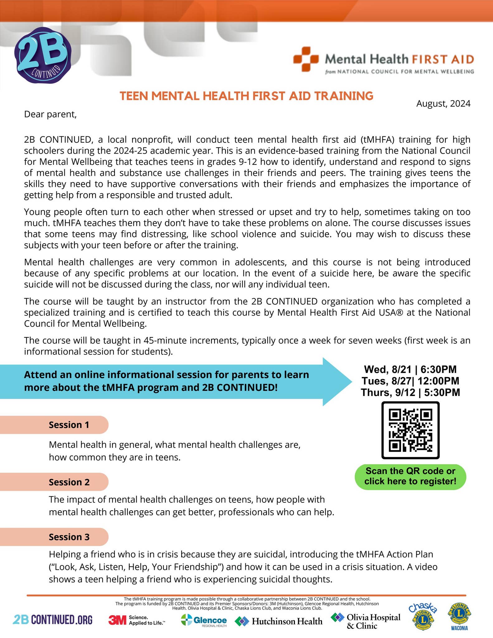 tMHFA Parent Info Letter by 2BCONTINUED - Issuu