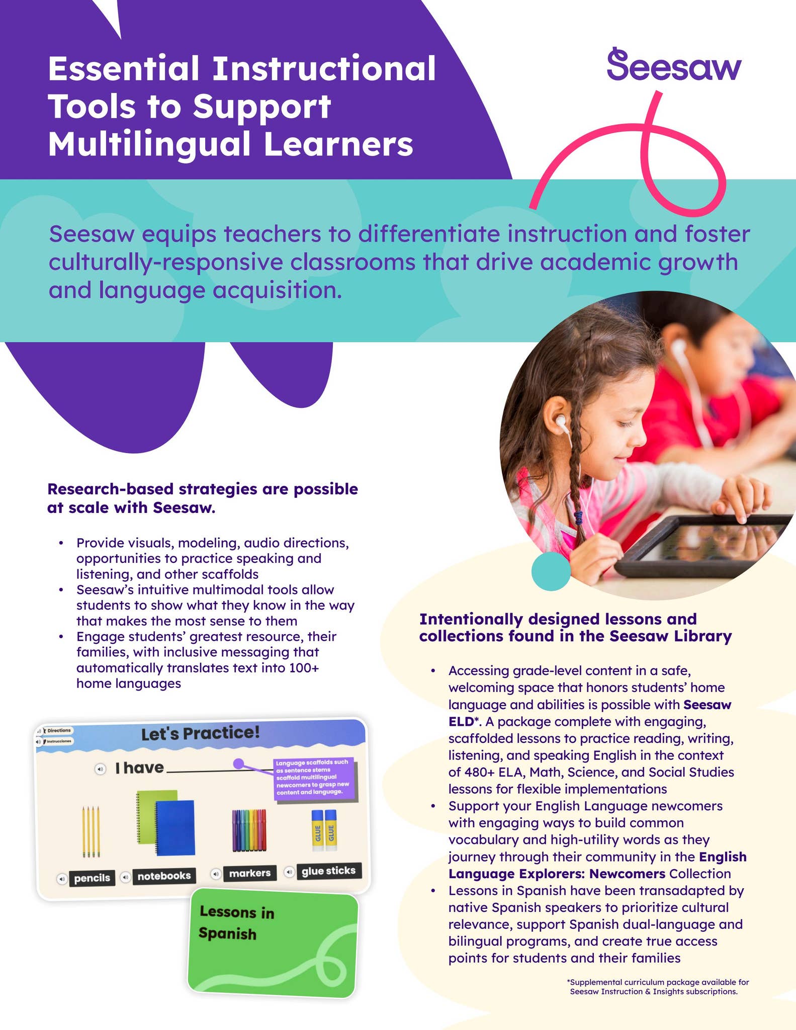 Essential Instructional Tools to Support Multilingual Learners by ...