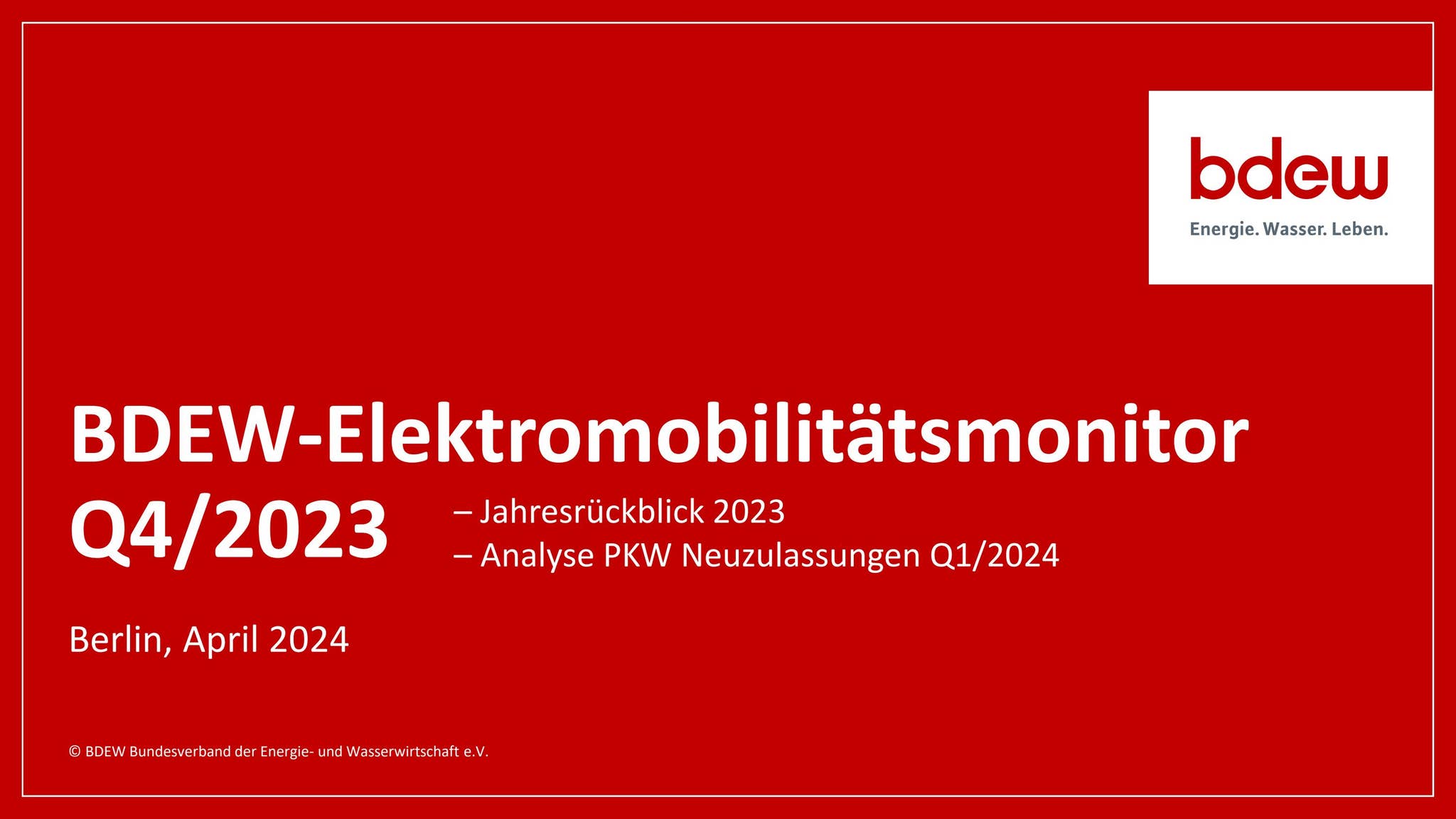BDEW-Elektromobilitätsmonitor Q4/2023 by BDEW - Issuu