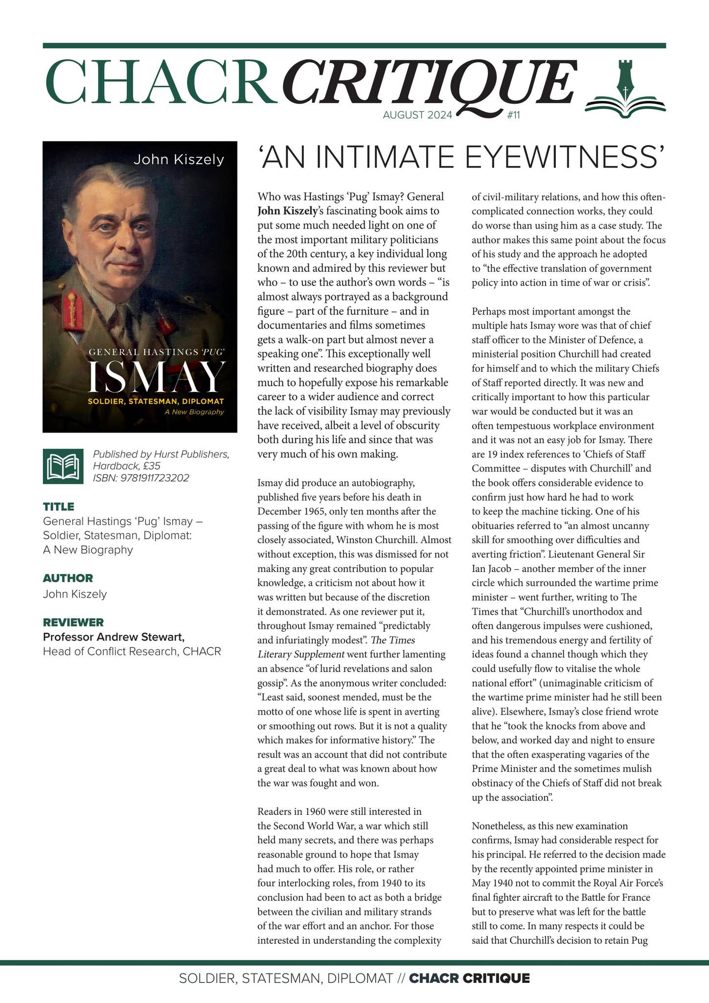 CHACR Critique: General Hastings 'Pug' Ismay by chacr_camberley - Issuu