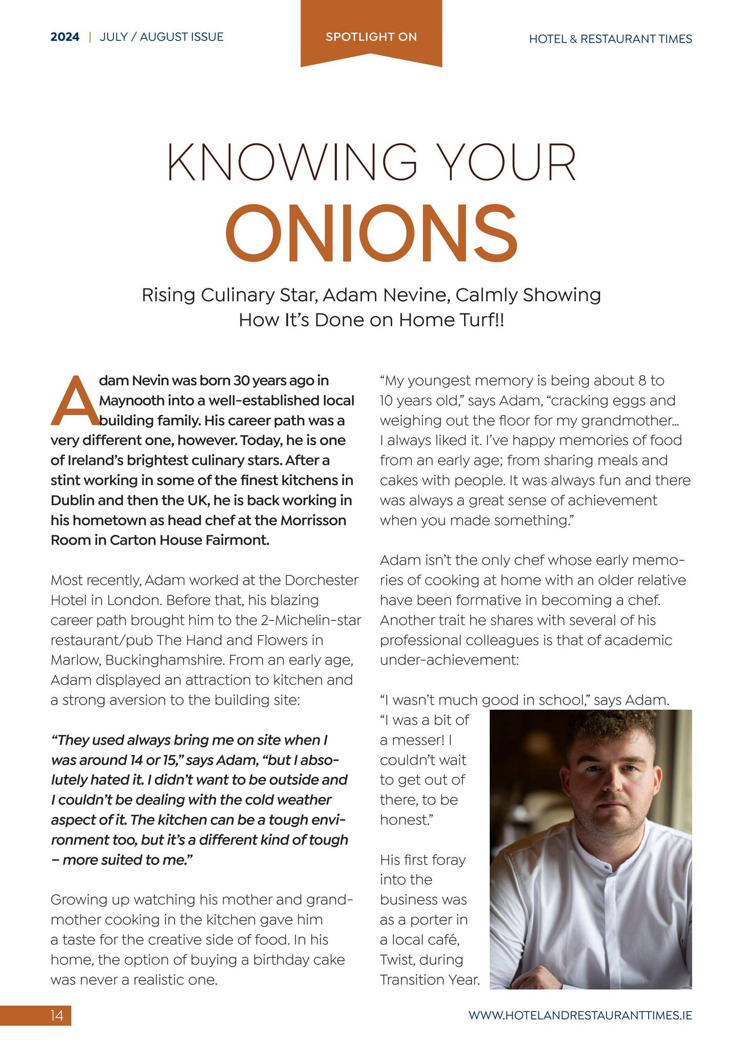 Culinary Star, Adam Nevin, Showing how it’s done at Carton House by ...