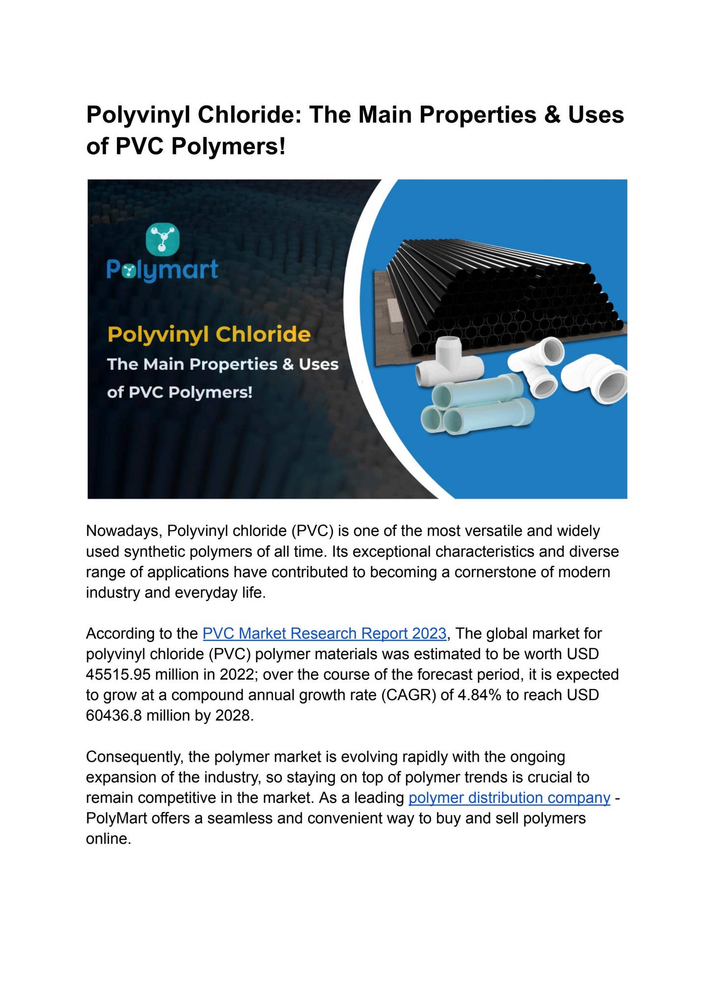 Polyvinyl Chloride The Main Properties & Uses of PVC Polymers by ...