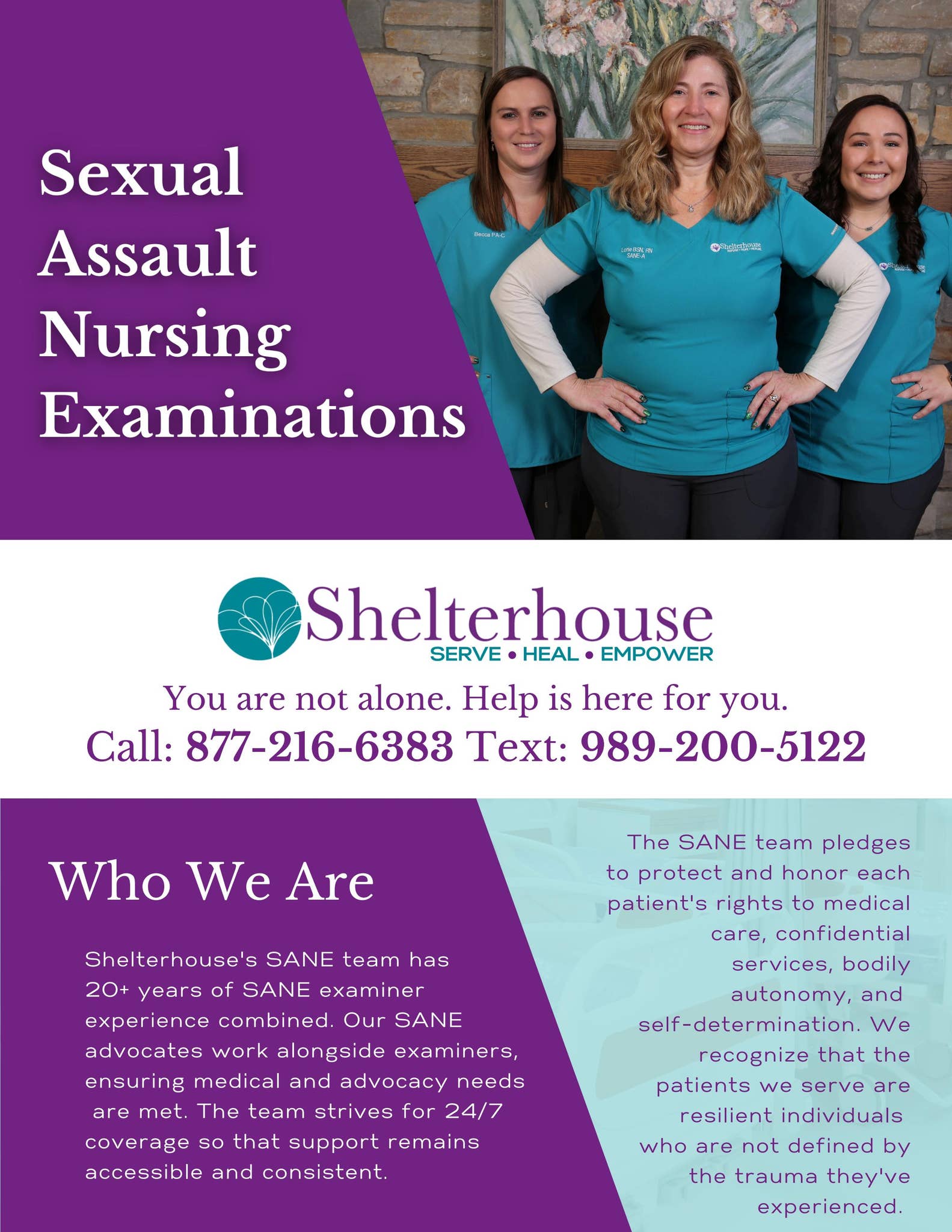 SANE Services Flyer by ShelterhouseMidland - Issuu
