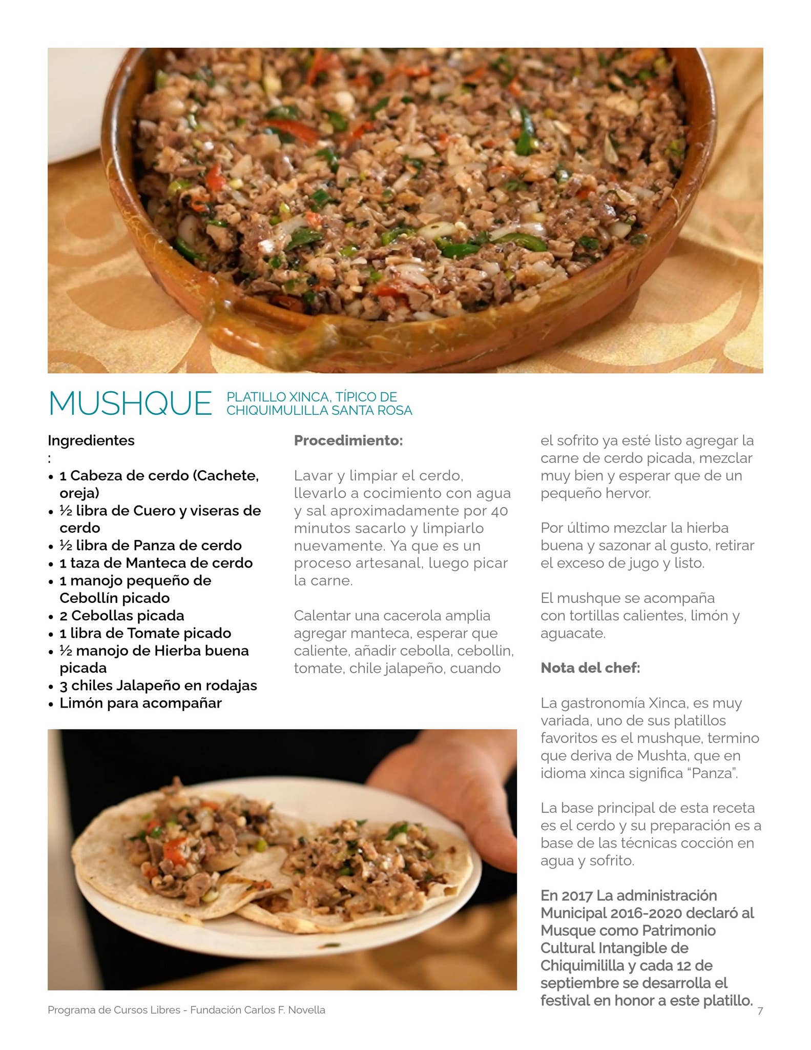 Receta Mushque by fundanovella - Issuu