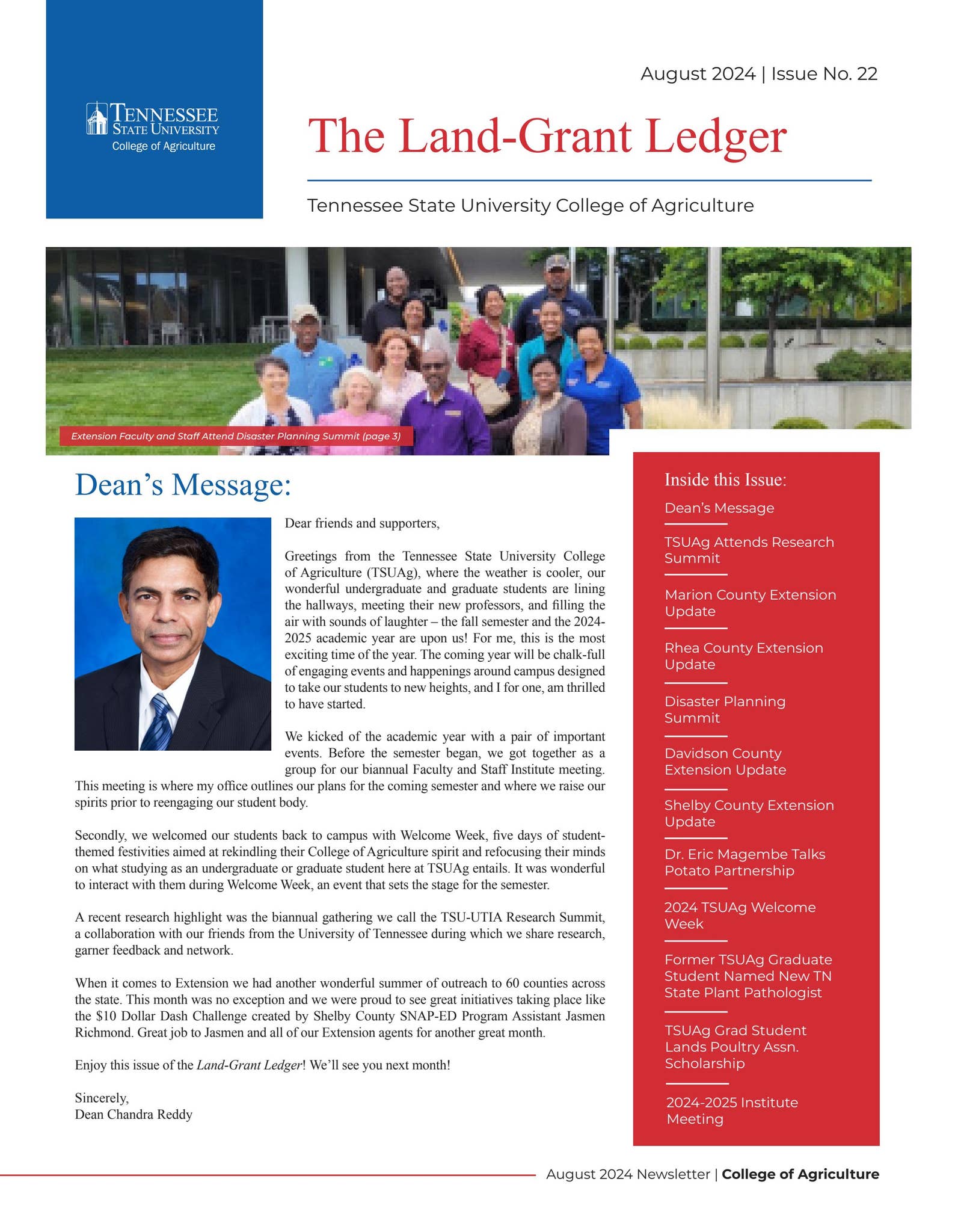 The Land-Grant Ledger | Issue 22 | August 2024 by The Tennessee State ...