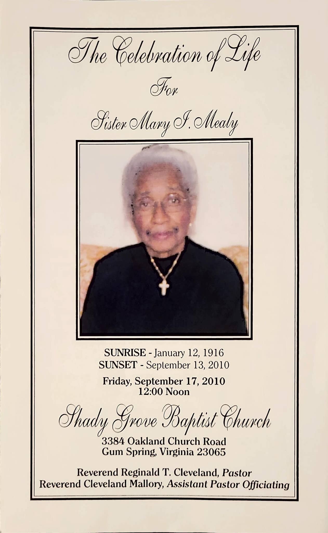 The Celebration of Life for Sister Mary Ida Mealy by Brandy Watford - Issuu