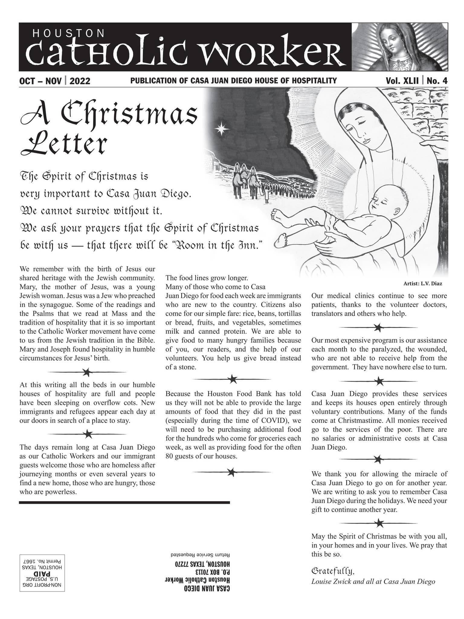 HCW newspaper. Oct 2022. Vol. XLII, No. 4. by Houston Catholic Worker ...