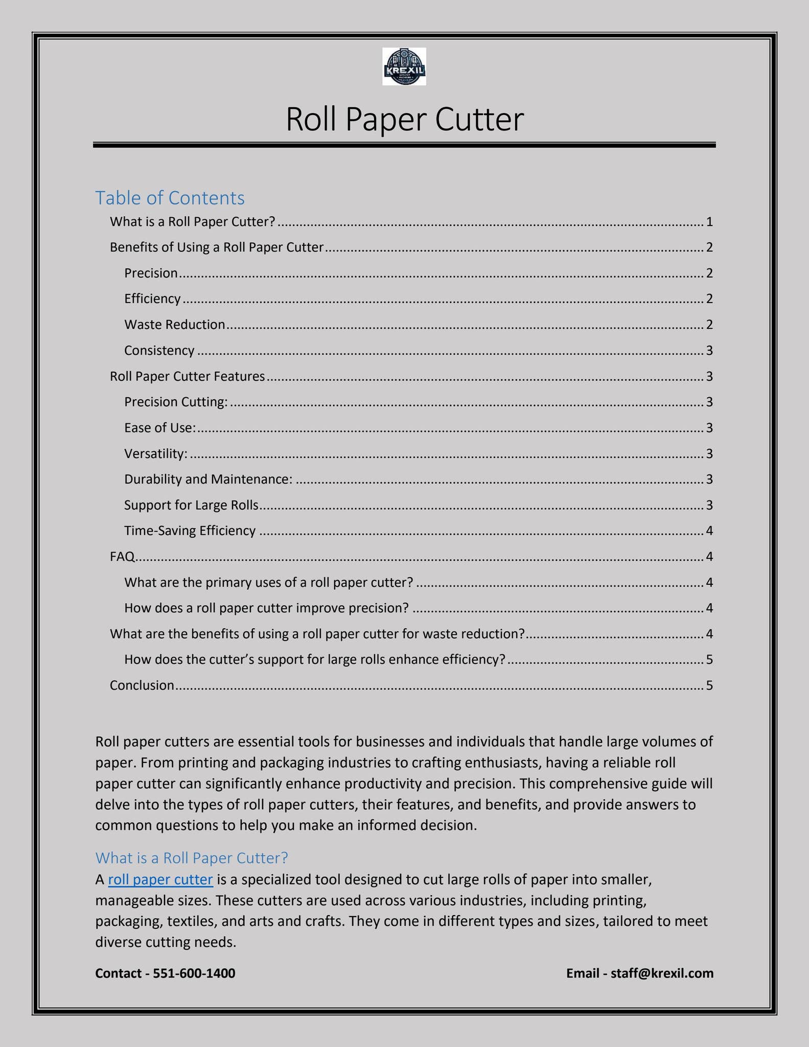 Roll Paper Cutter by Web Cures Digital - Issuu
