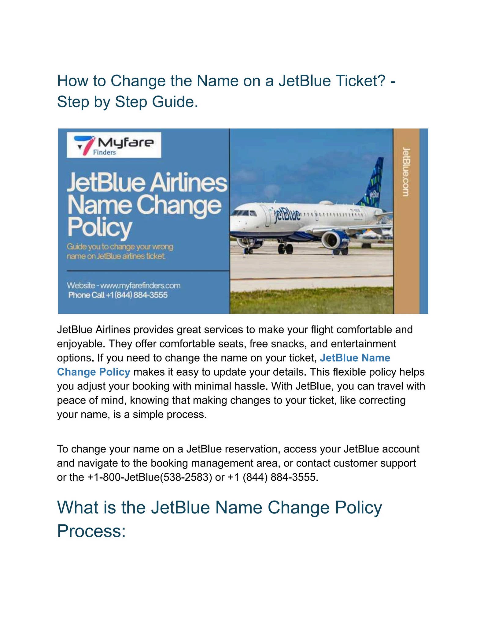 How to Change the Name on a JetBlue Ticket? - Step by Step Guide by ...