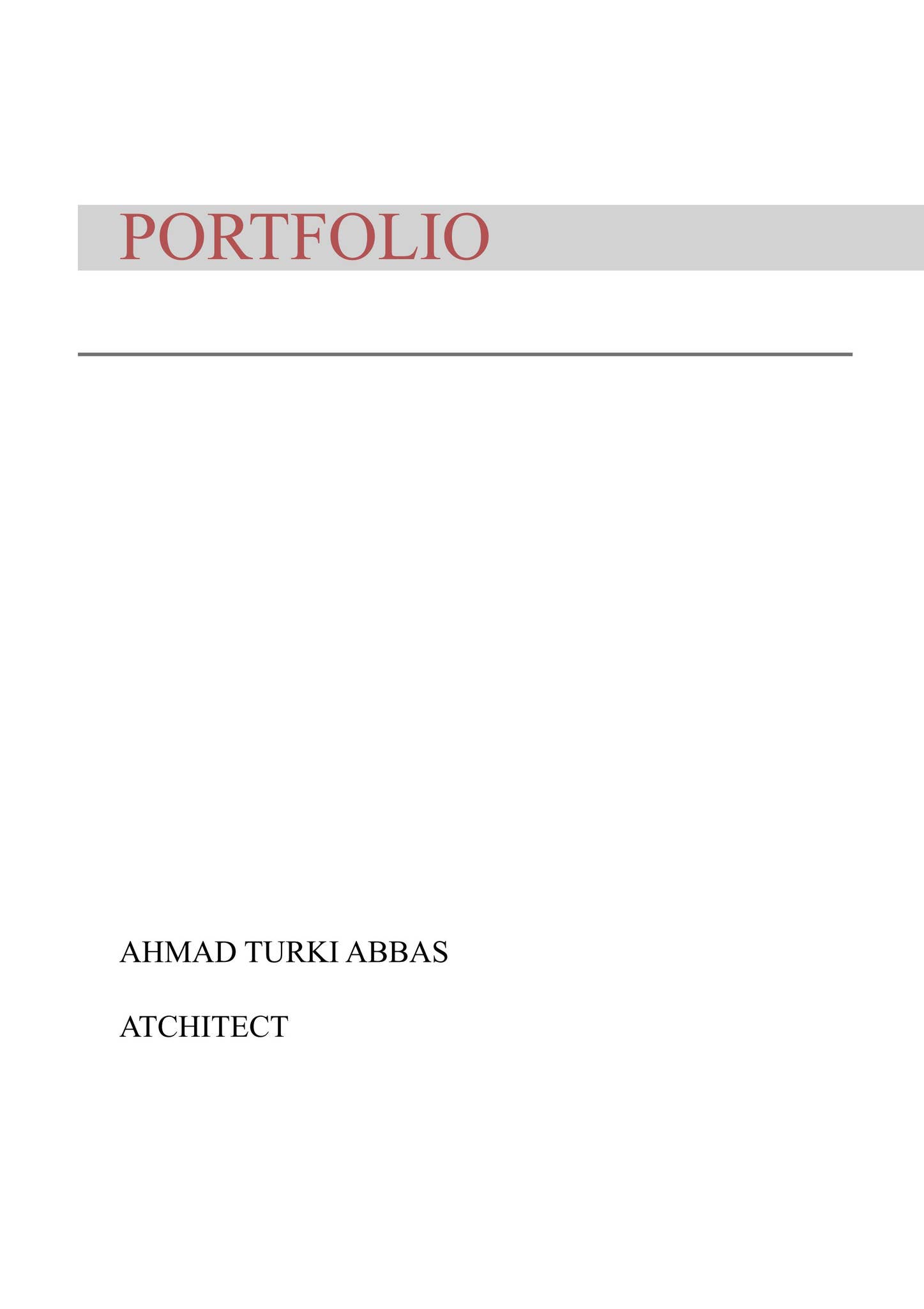 PORTFOLIO ( AHMAD ABBAS ) by ahmad turki abbas - Issuu