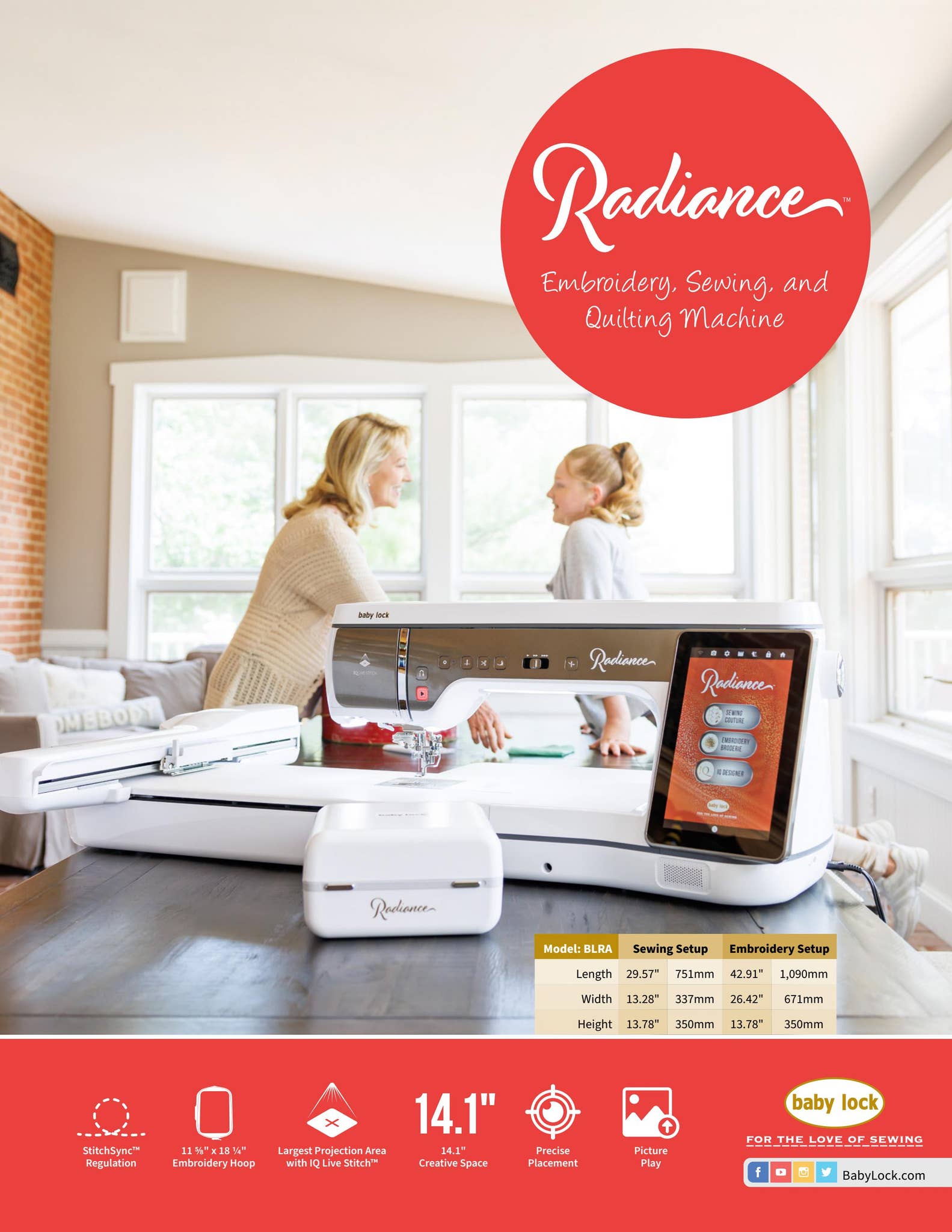 Baby Lock Radiance Spec Sheet by babylocksewing - Issuu