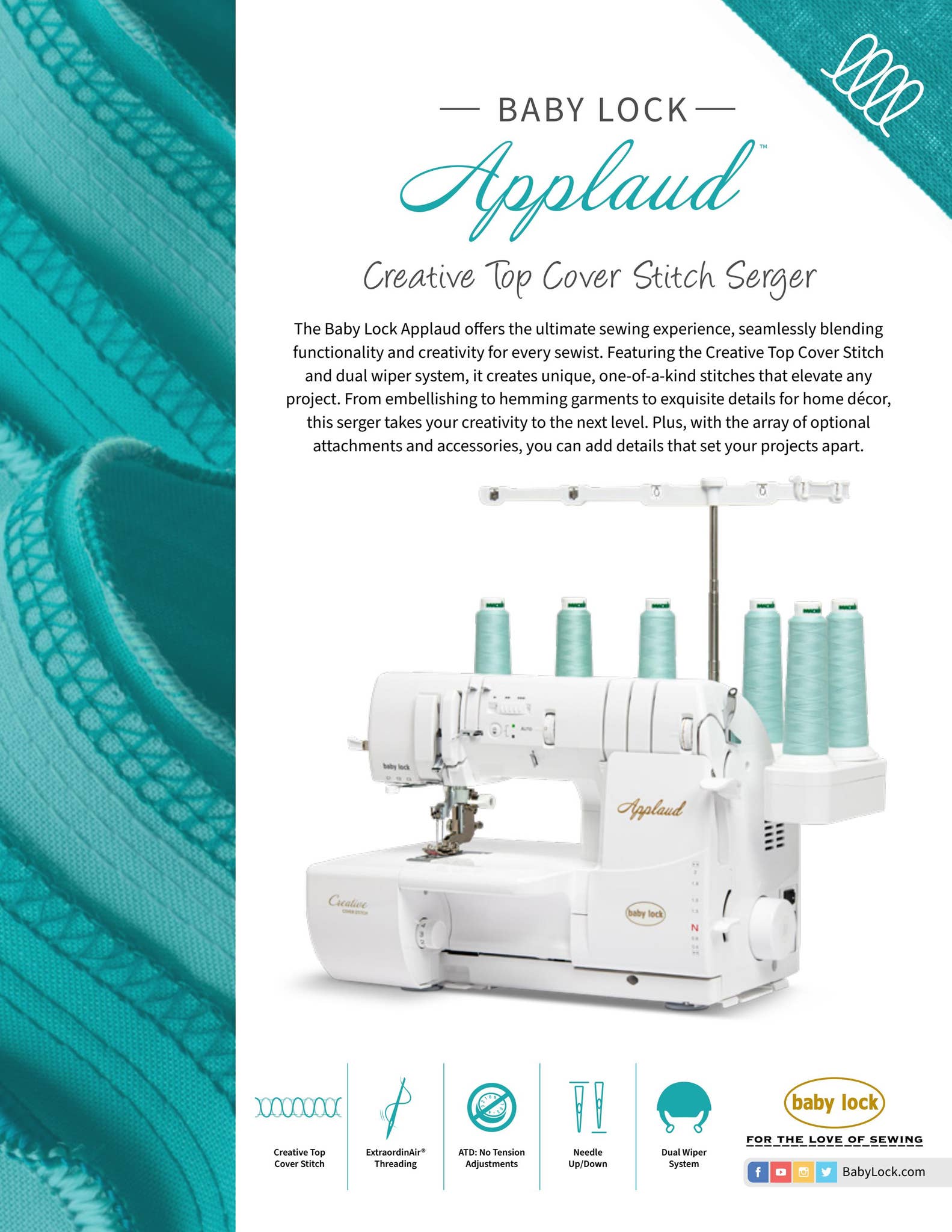 Baby Lock Applaud Spec Sheet By Babylocksewing Issuu
