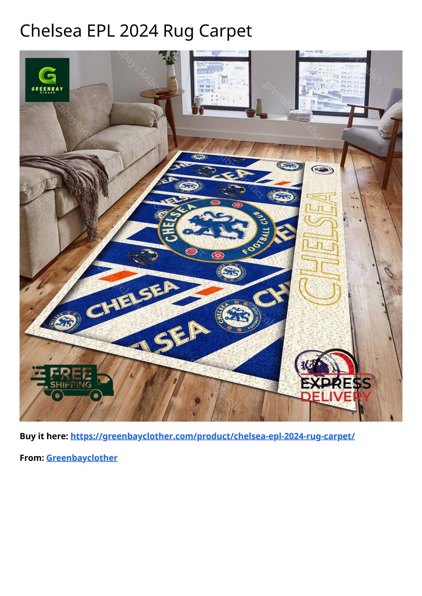 Chelsea EPL 2024 Rug Carpet by Tonytees Store - Issuu