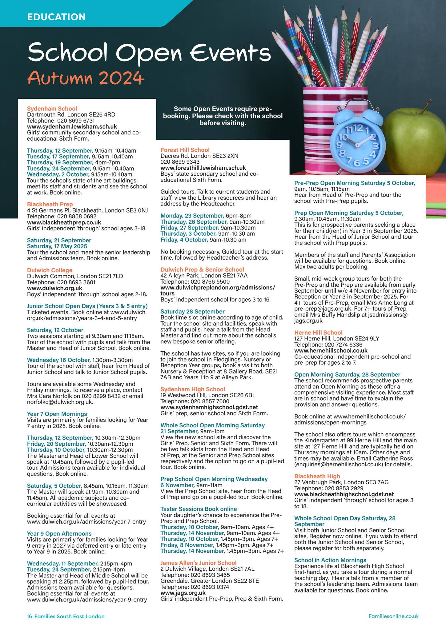 Families South East School Open Events Autumn 2024 by Families Magazine ...