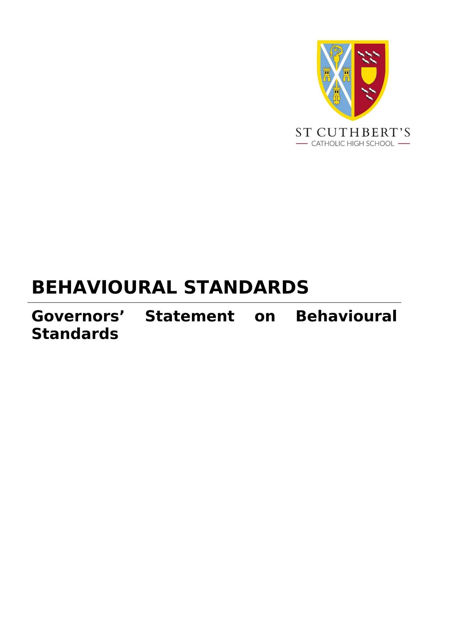 Behavioural Standards by St Cuthbert’s High School - Issuu