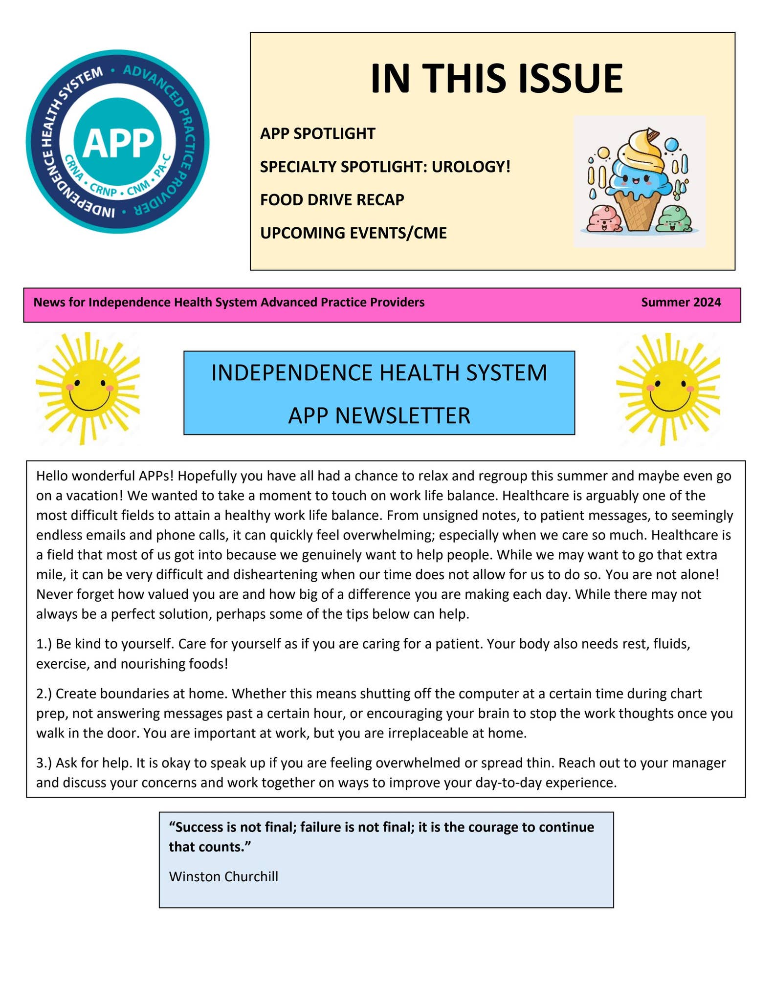 IHS APP Newsletter - Summer 2024 by Independence Health System - Issuu