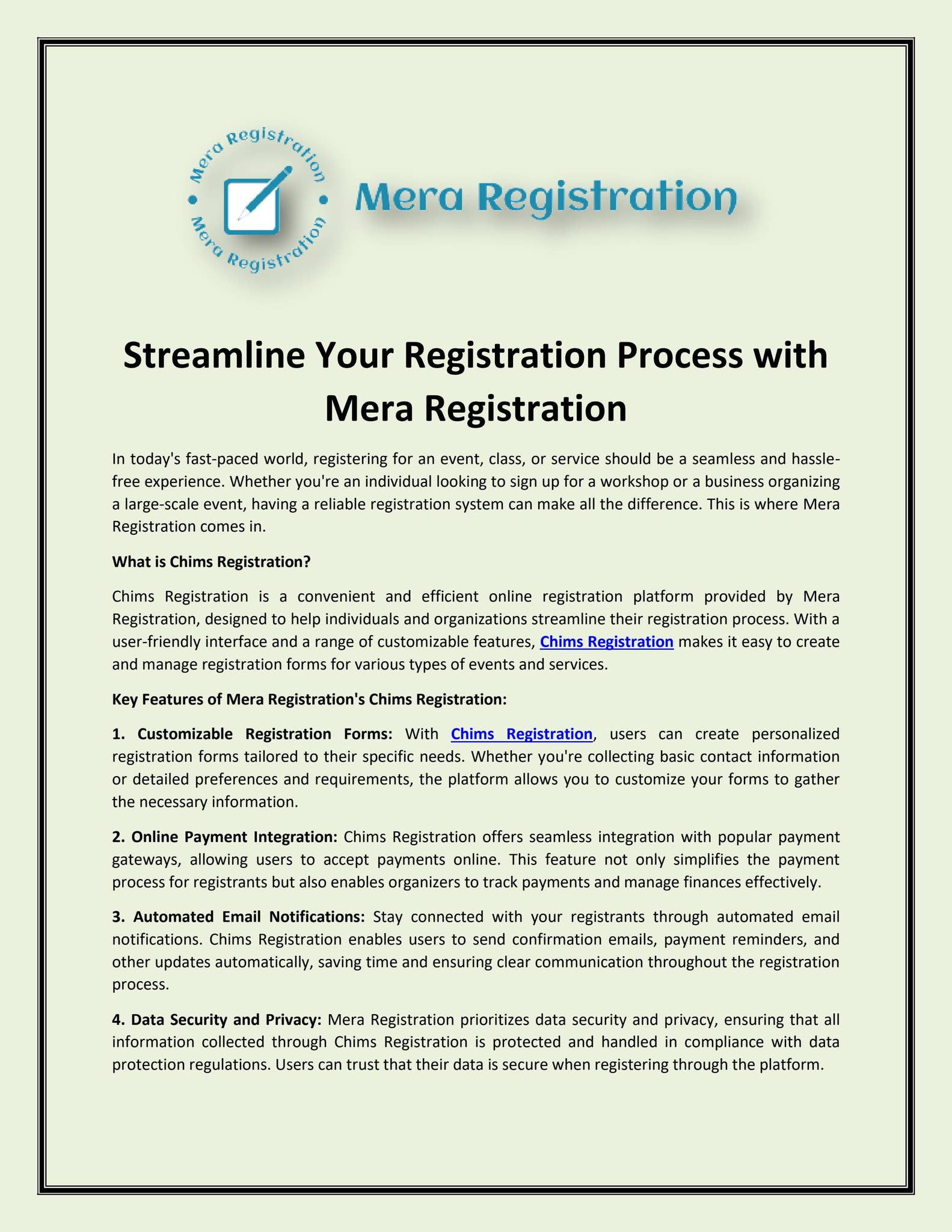 Streamline Your Registration Process with Mera Registration by Mera Registration - Issuu