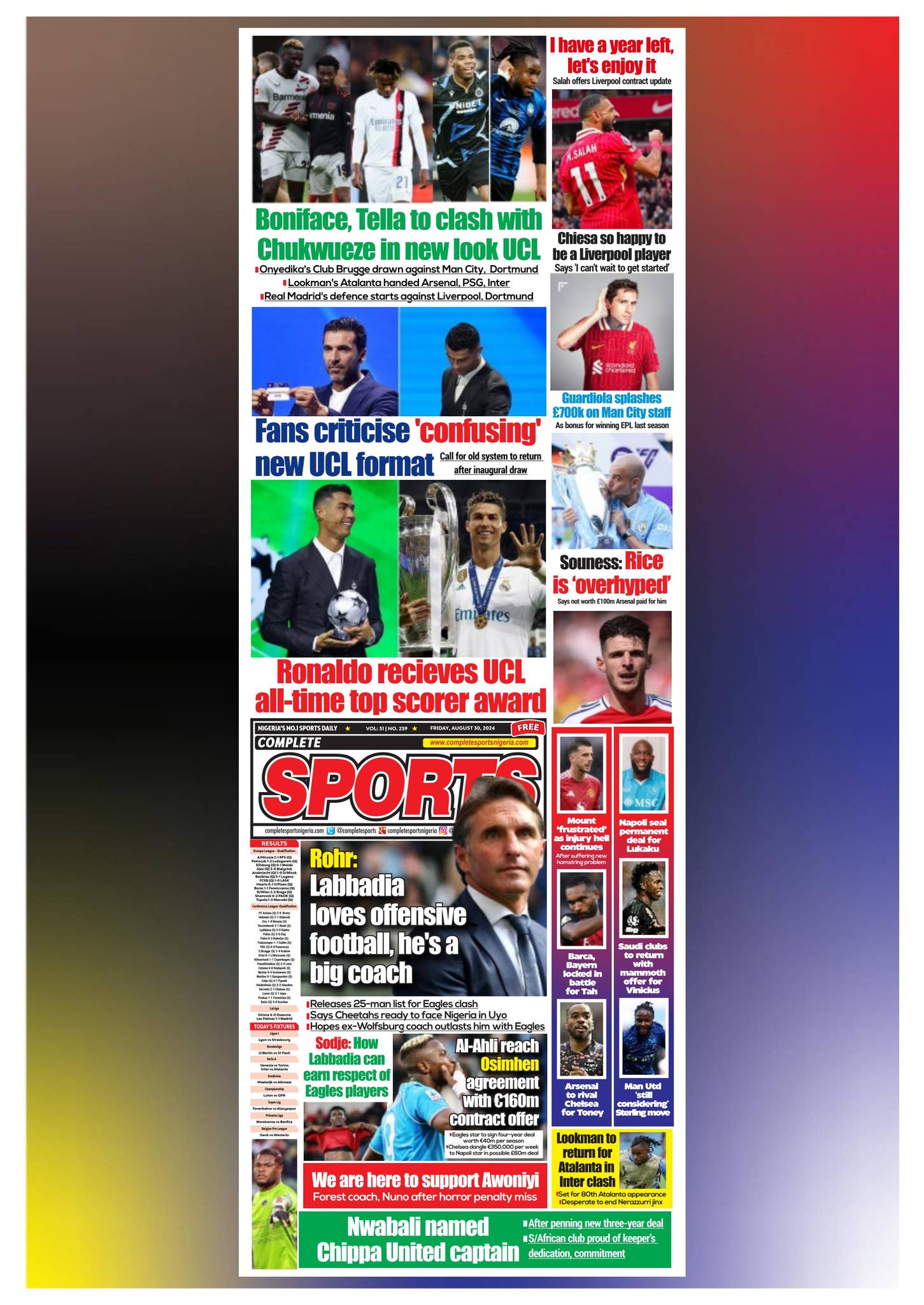 COMPLETE SPORTS - FRIDAY, AUG 30, 2024 by Complete Sports - Issuu