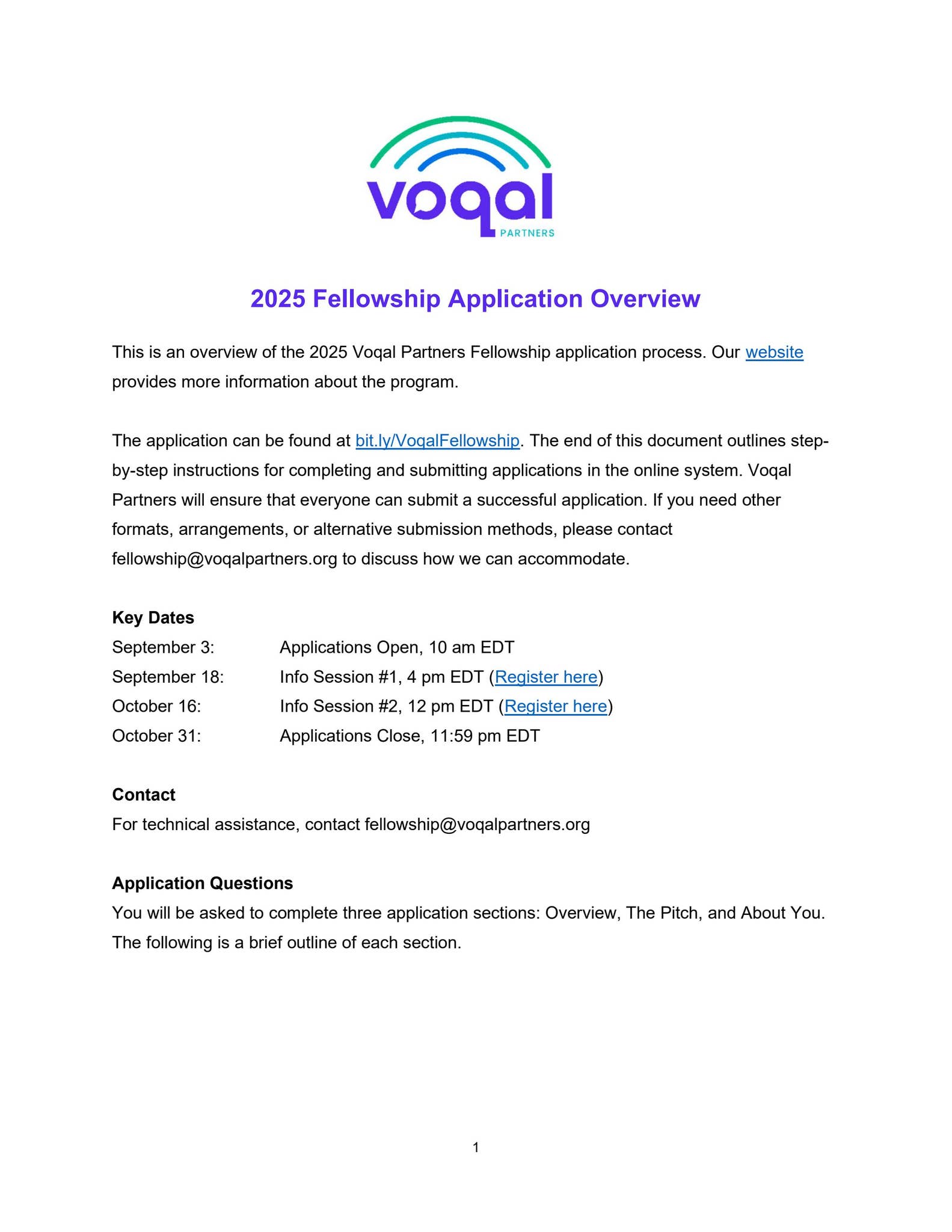 Fellowship Application Overview by voqal partners - Issuu