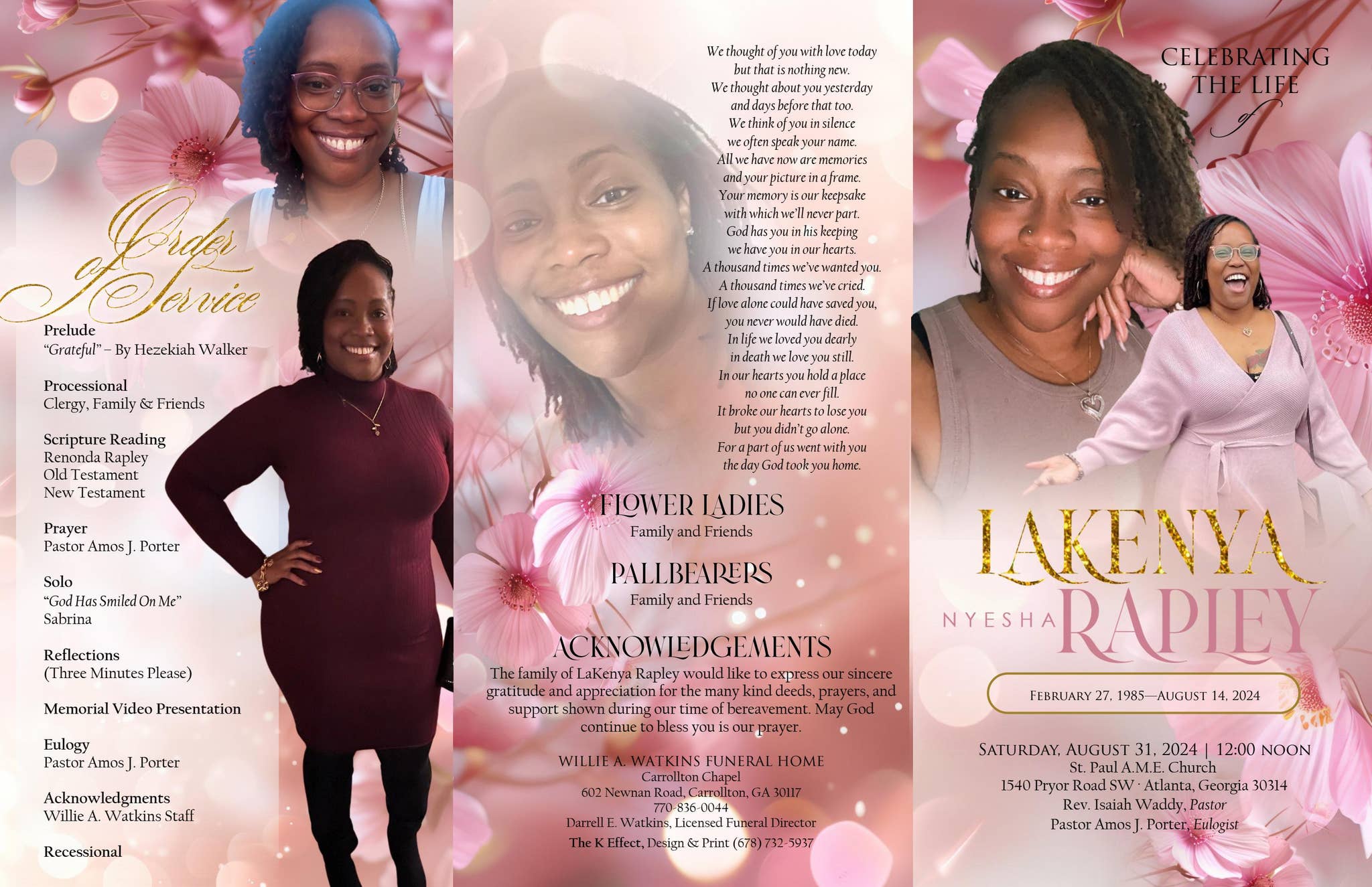 LaKenya Rapley Life Celebration Program by The K Effect - Issuu