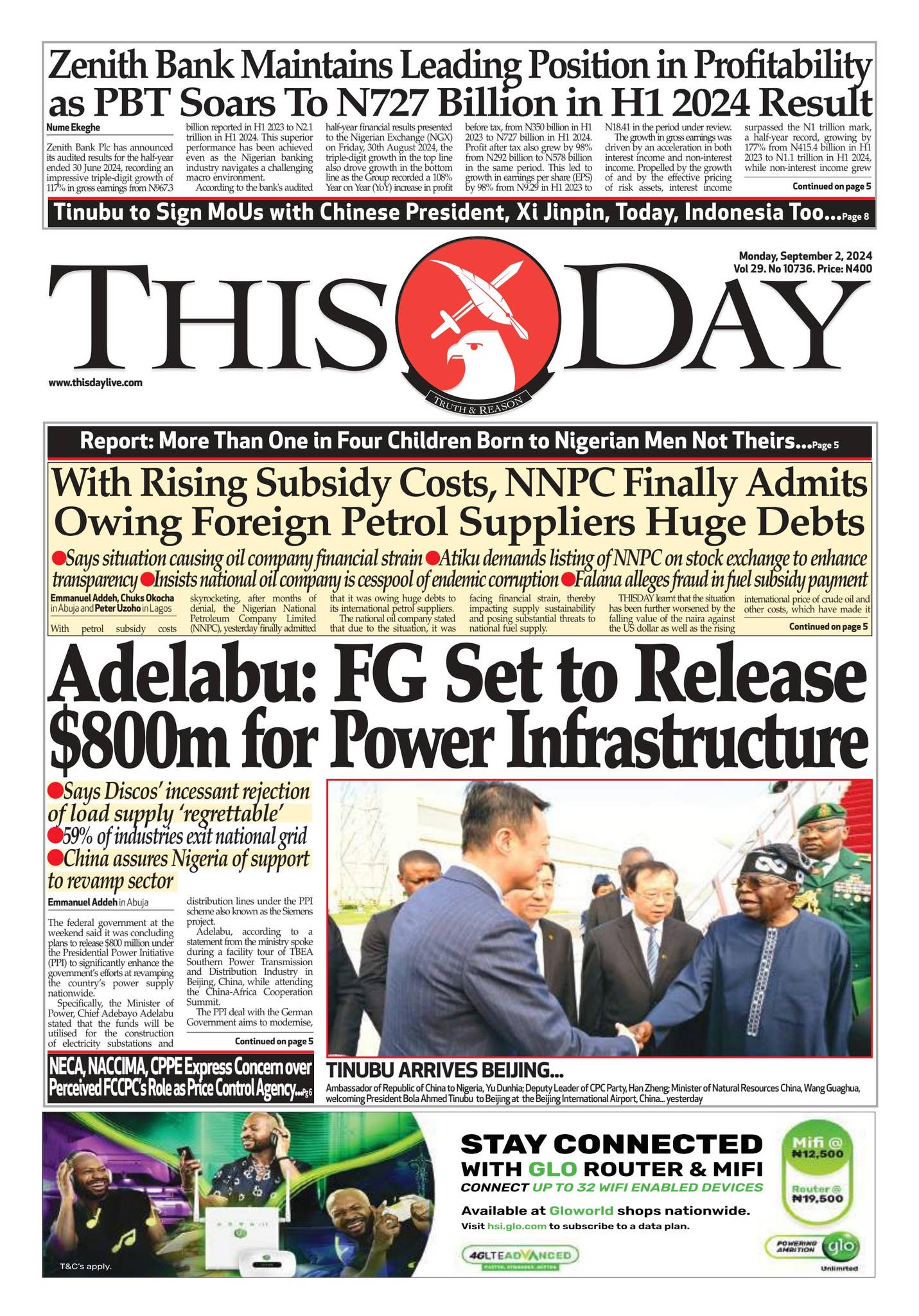 MONDAY 2ND SEPTEMBER 2024 by THISDAY Newspapers Ltd - Issuu