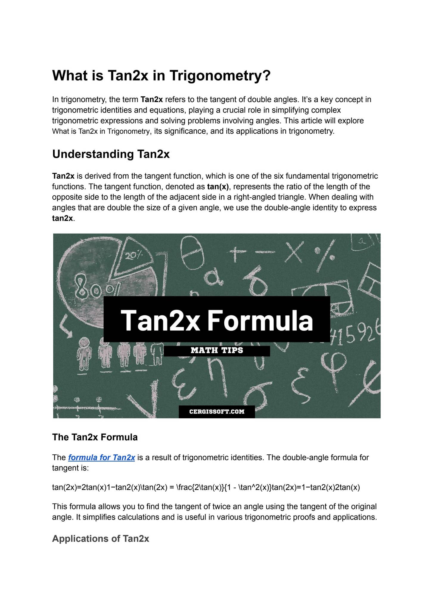 What is Tan2x in Trigonometry by Cergi soft - Issuu