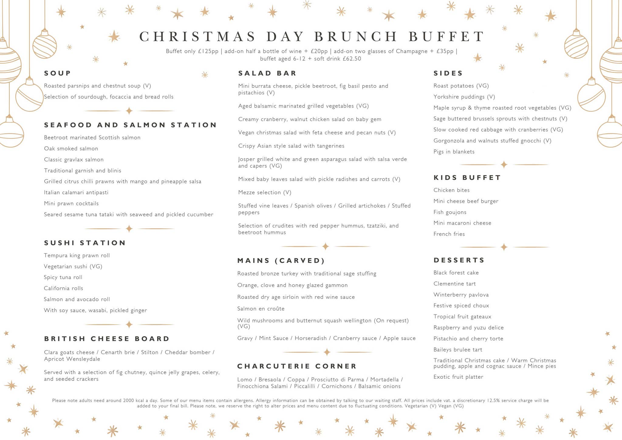 Market Brasserie Christmas Day Brunch Buffet Menu by InterContinental ...
