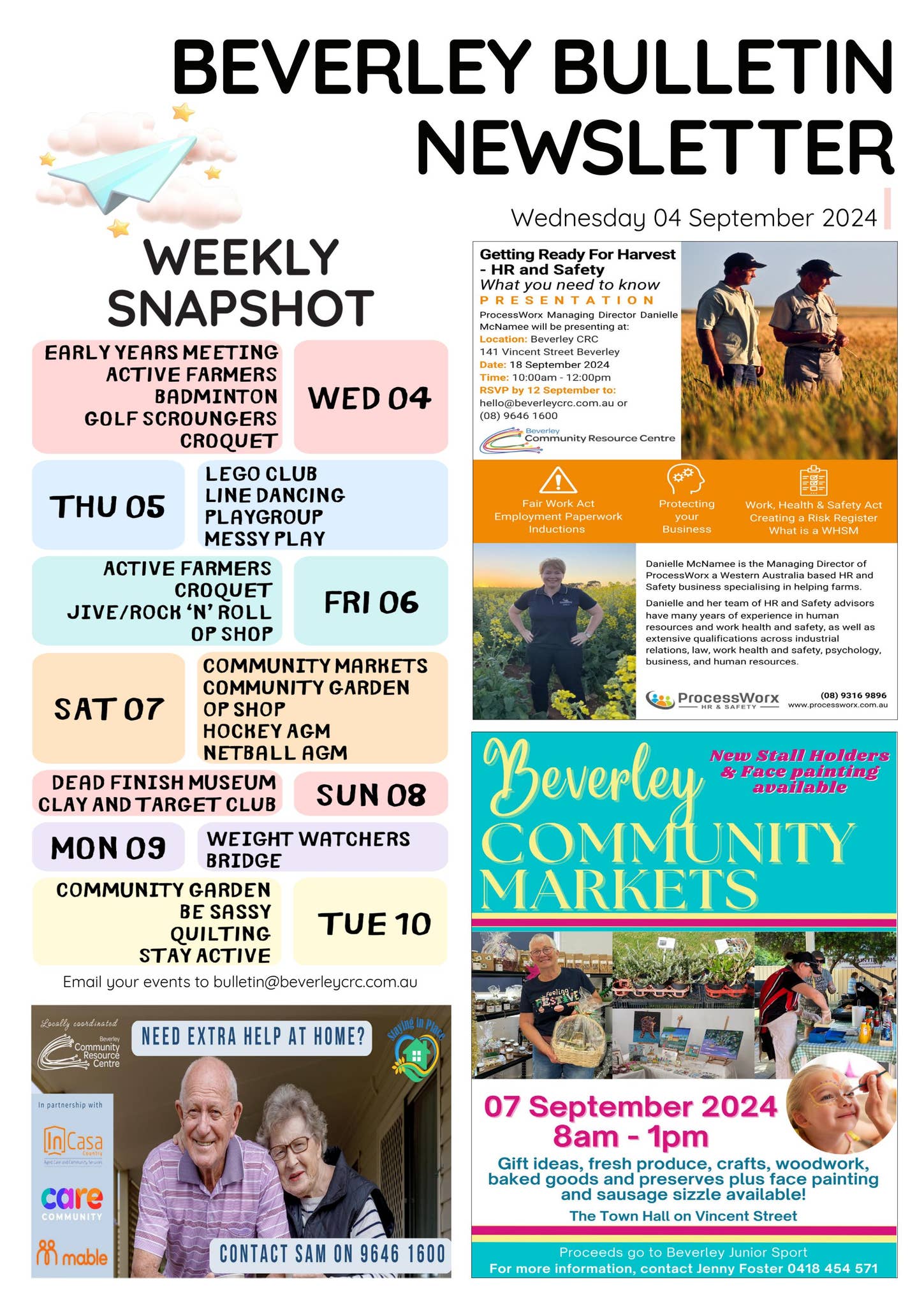 Beverley Bulletin Newsletter 04 September 2024 by BeverleyCRC - Issuu