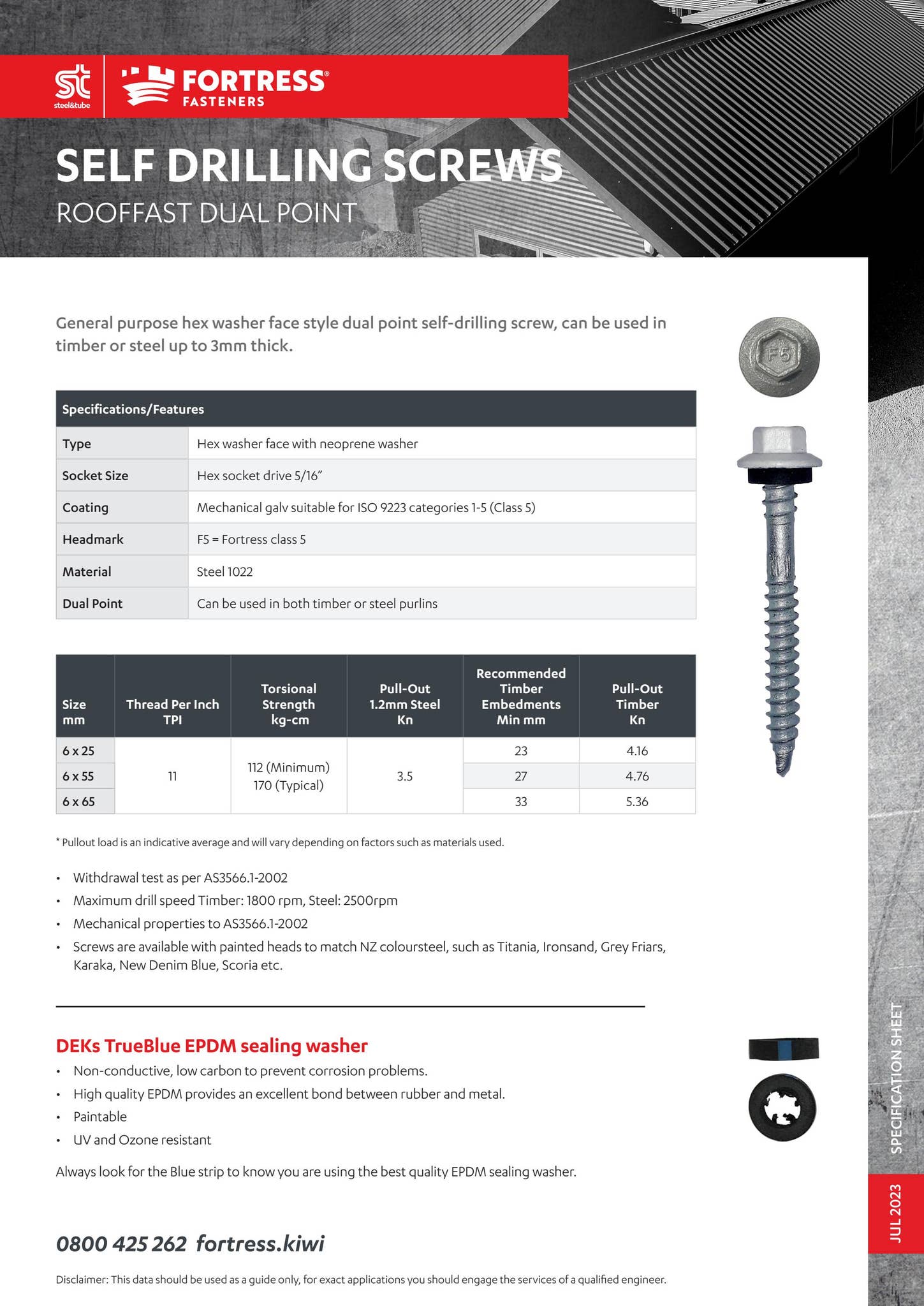 Fortress RoofFast Self Drilling Screws by Steel & Tube - Issuu