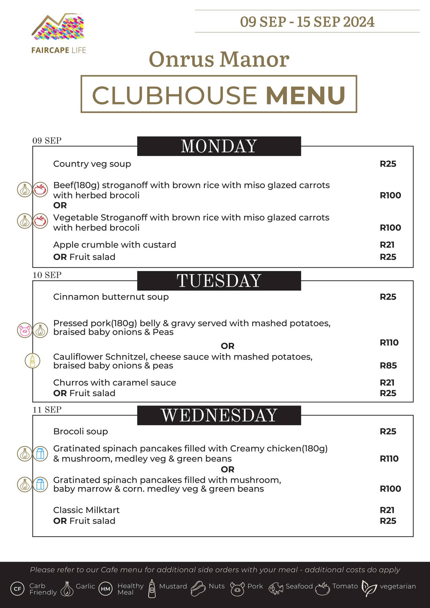 Clubhouse Menus | Onrus Manor | September / October 2024 by Faircape ...