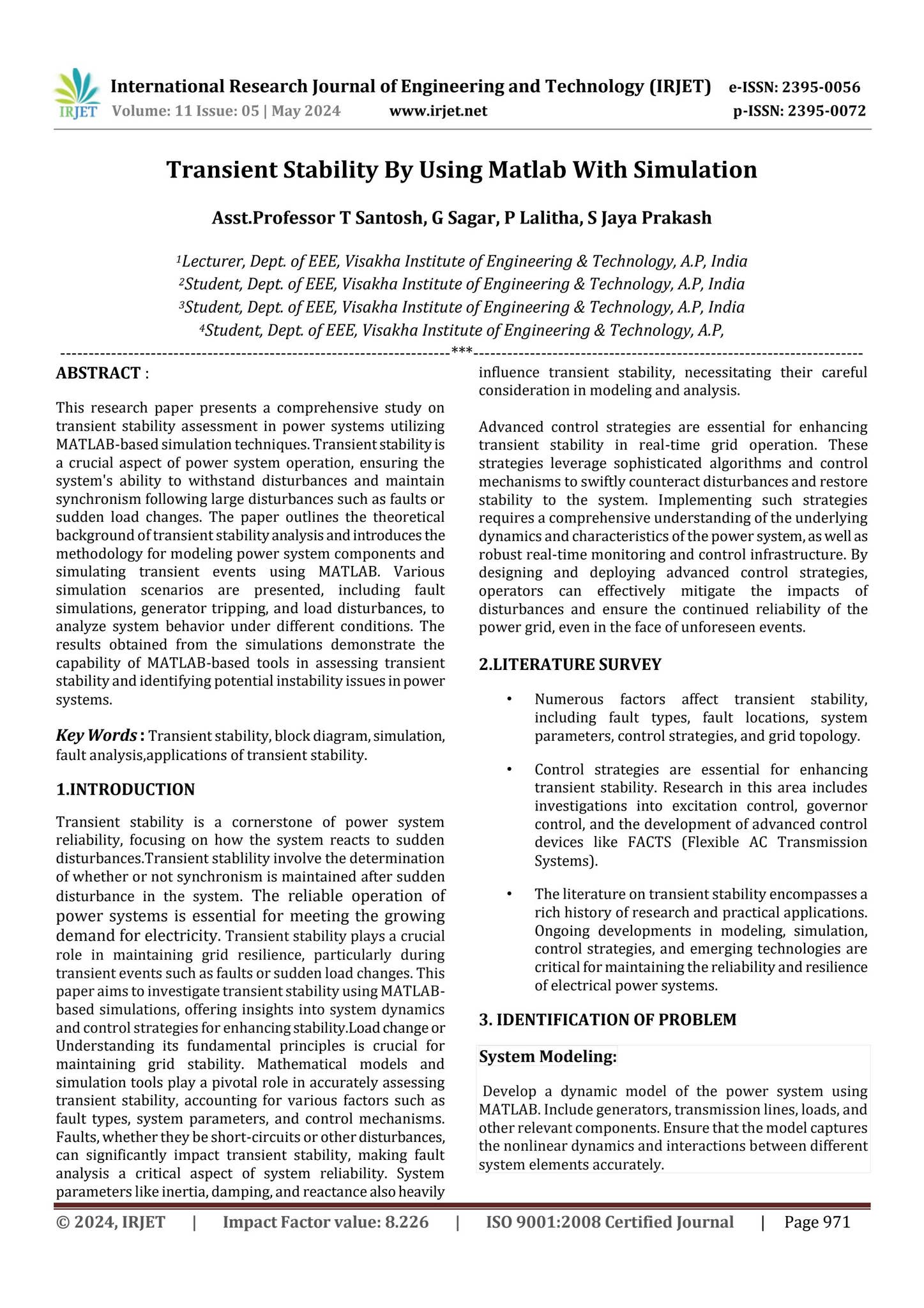 Transient Stability By Using Matlab With Simulation by IRJET Journal ...