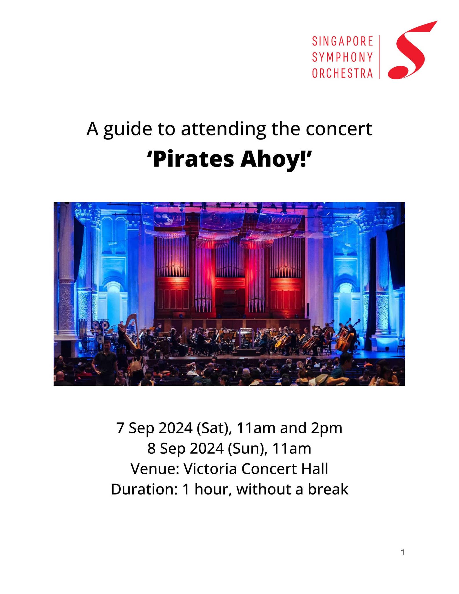 Pre-event visual guide to attending Pirates Ahoy! by Singapore Symphony ...