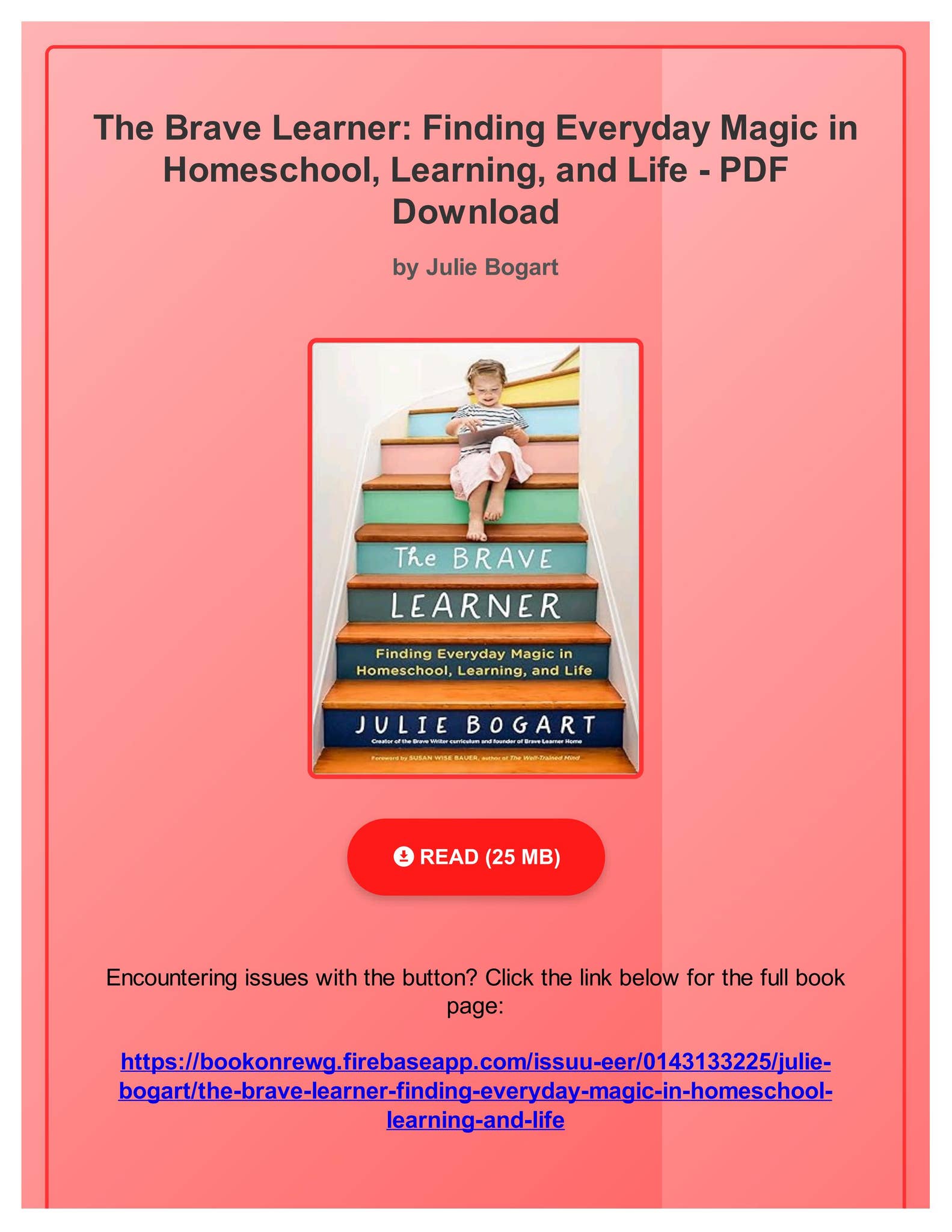 PDF Download The Brave Learner: Finding Everyday Magic in Homeschool ...
