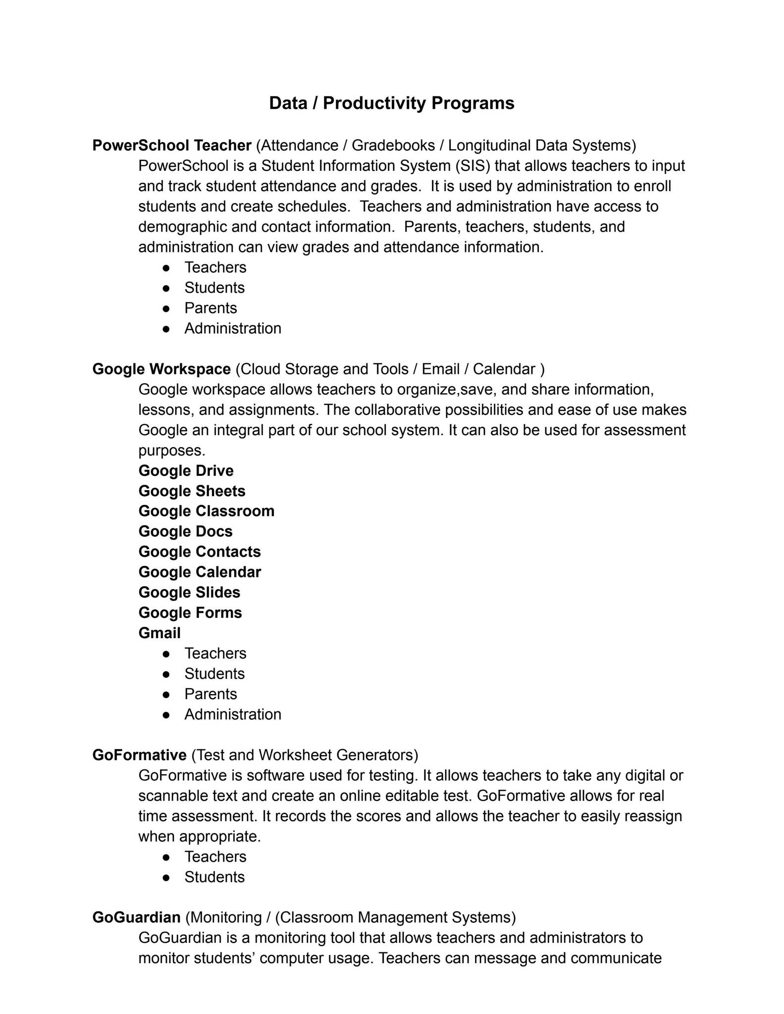 Data - Productivity Programs by Graham Hadley - Issuu