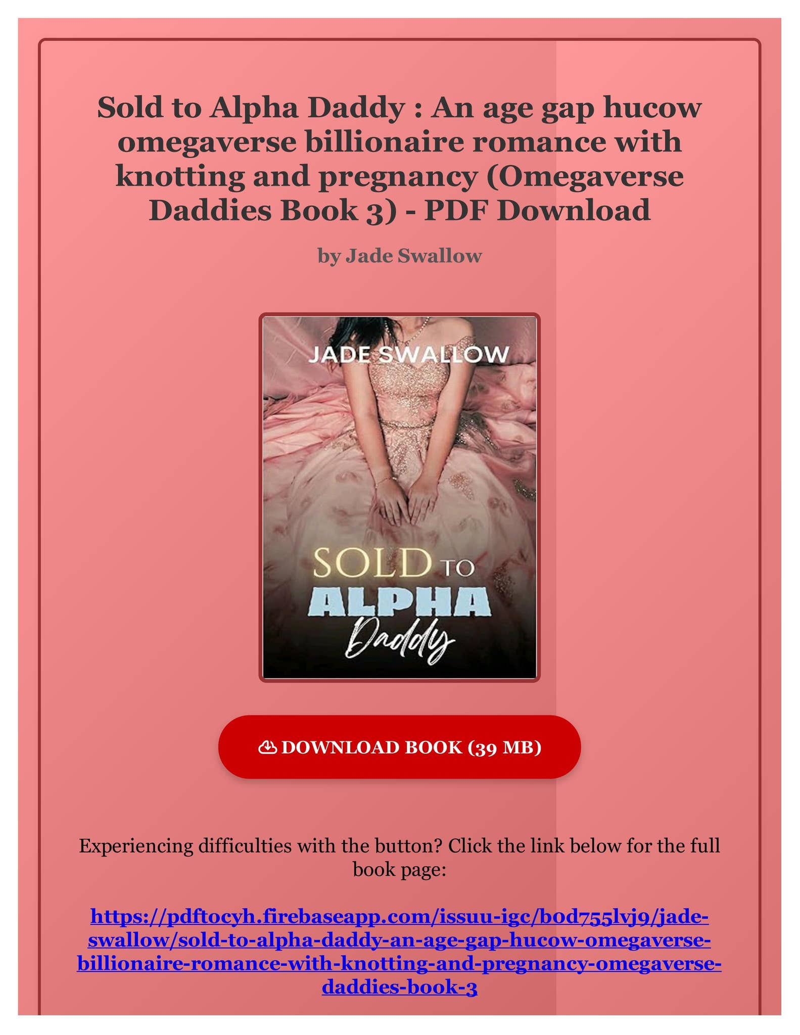 EBOOK Sold to Alpha Daddy : An age gap hucow omegaverse billionaire romance with knotting and ...