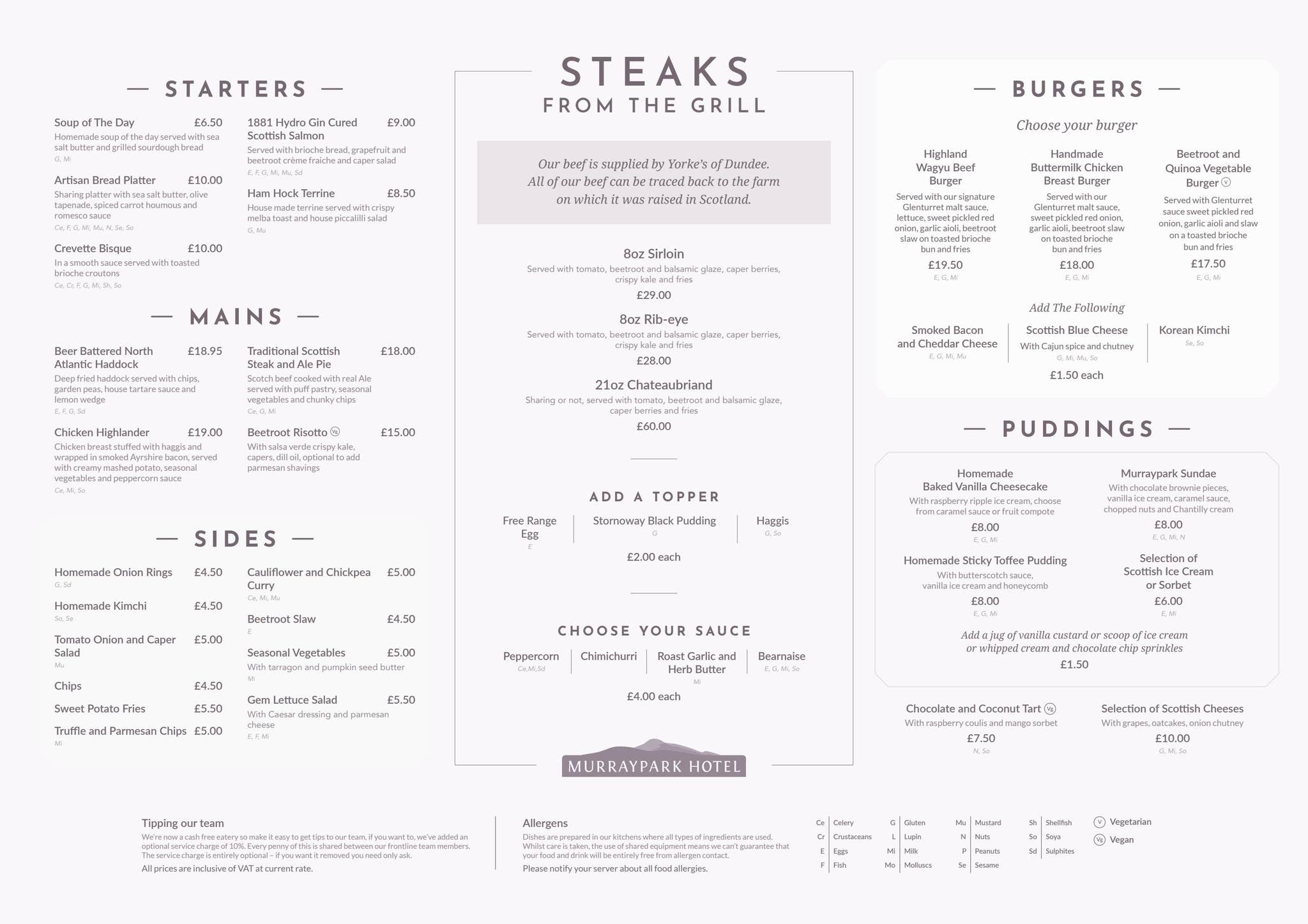 Main Menu | Murraypark Hotel Restaurant by Crieff Hydro Family of Hotels - Issuu