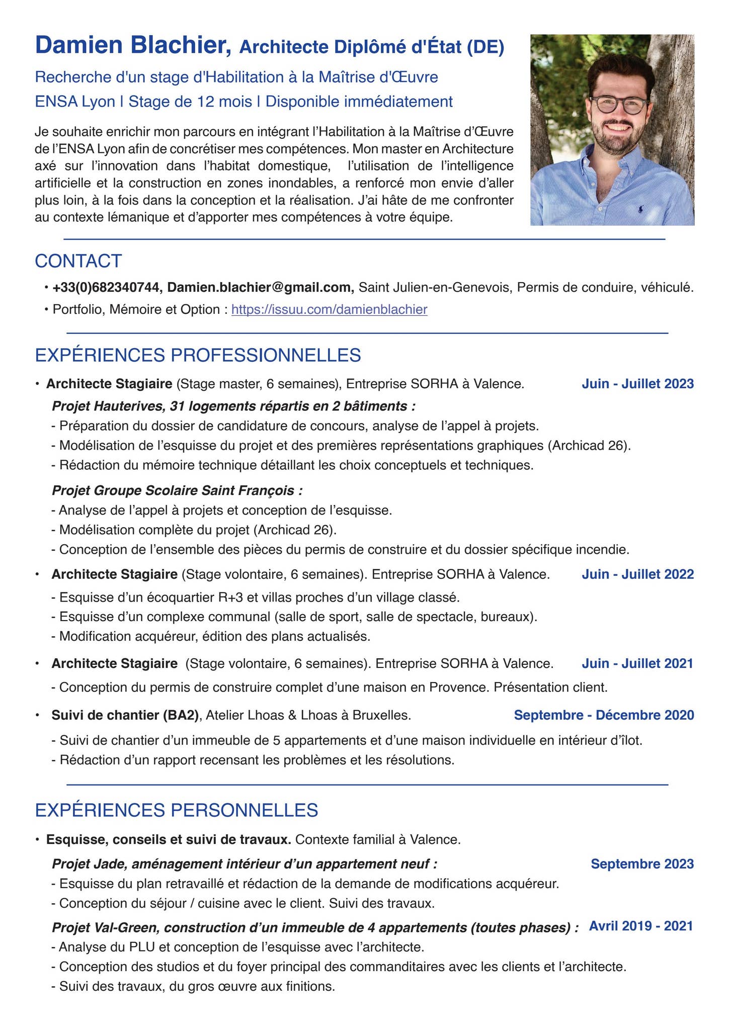 CV - Damien Blachier by Damien BLACHIER - Issuu