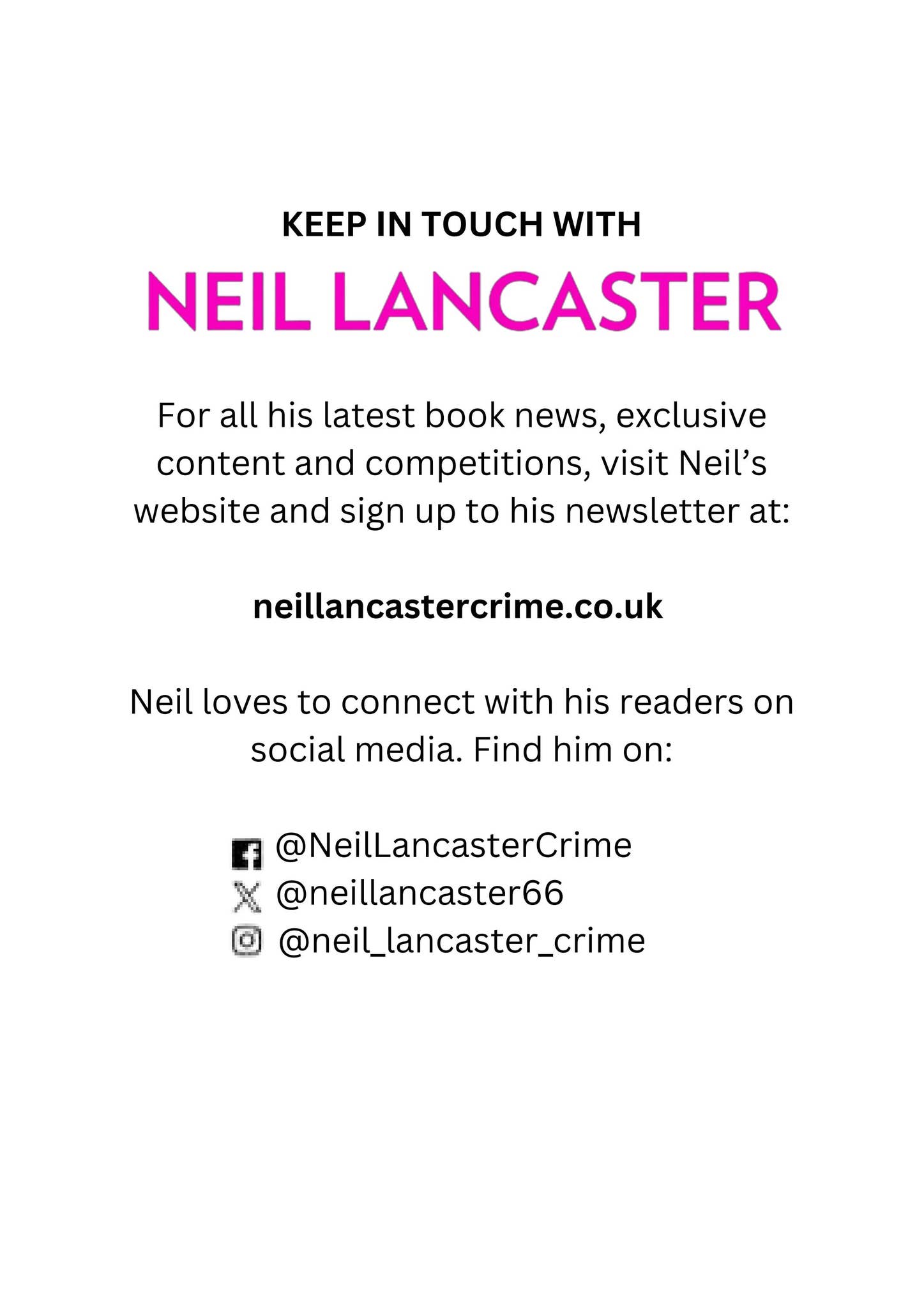 Neil Lancaster - Bloody Scotland exclusive extract by HarperCollins ...